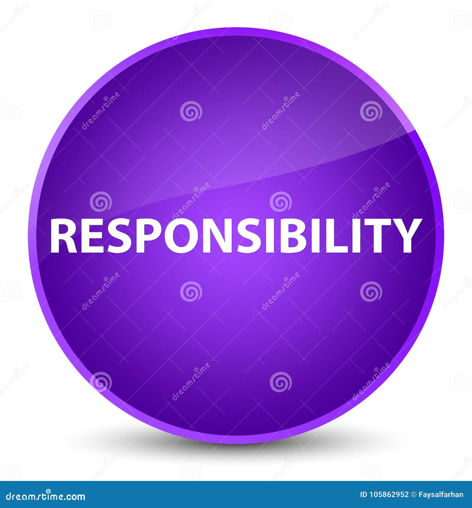 Responsibility Elegant Purple Round Button Stock Illustration ...