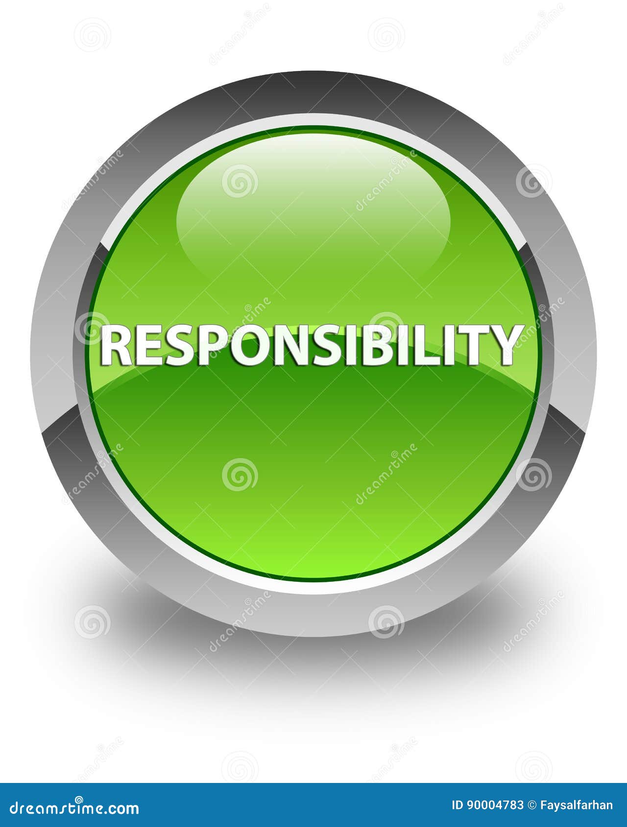Responsibility Glossy Green Round Button Stock Illustration ...