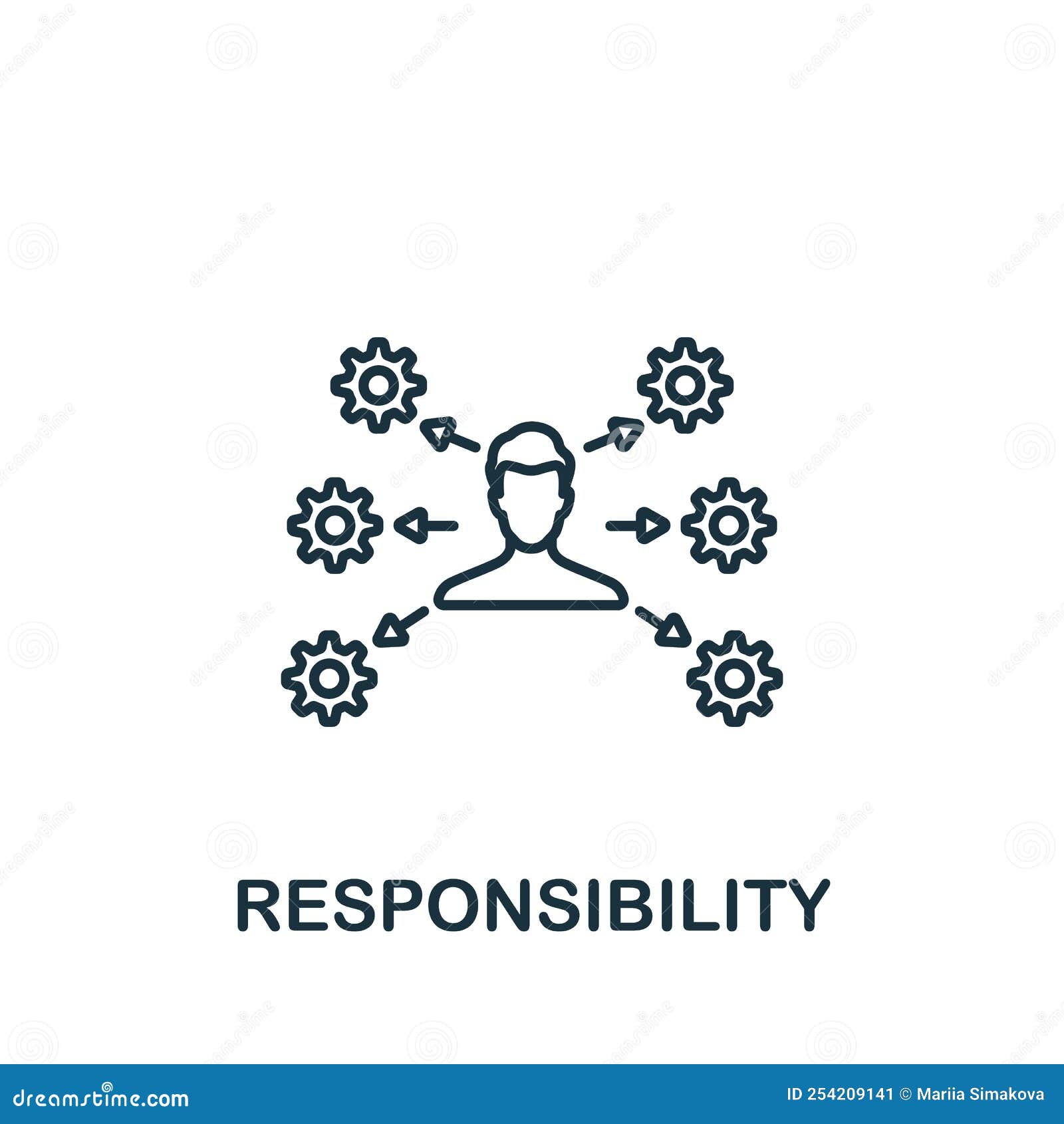 Responsibility Icon. Line Simple Personality Icon for Templates, Web ...