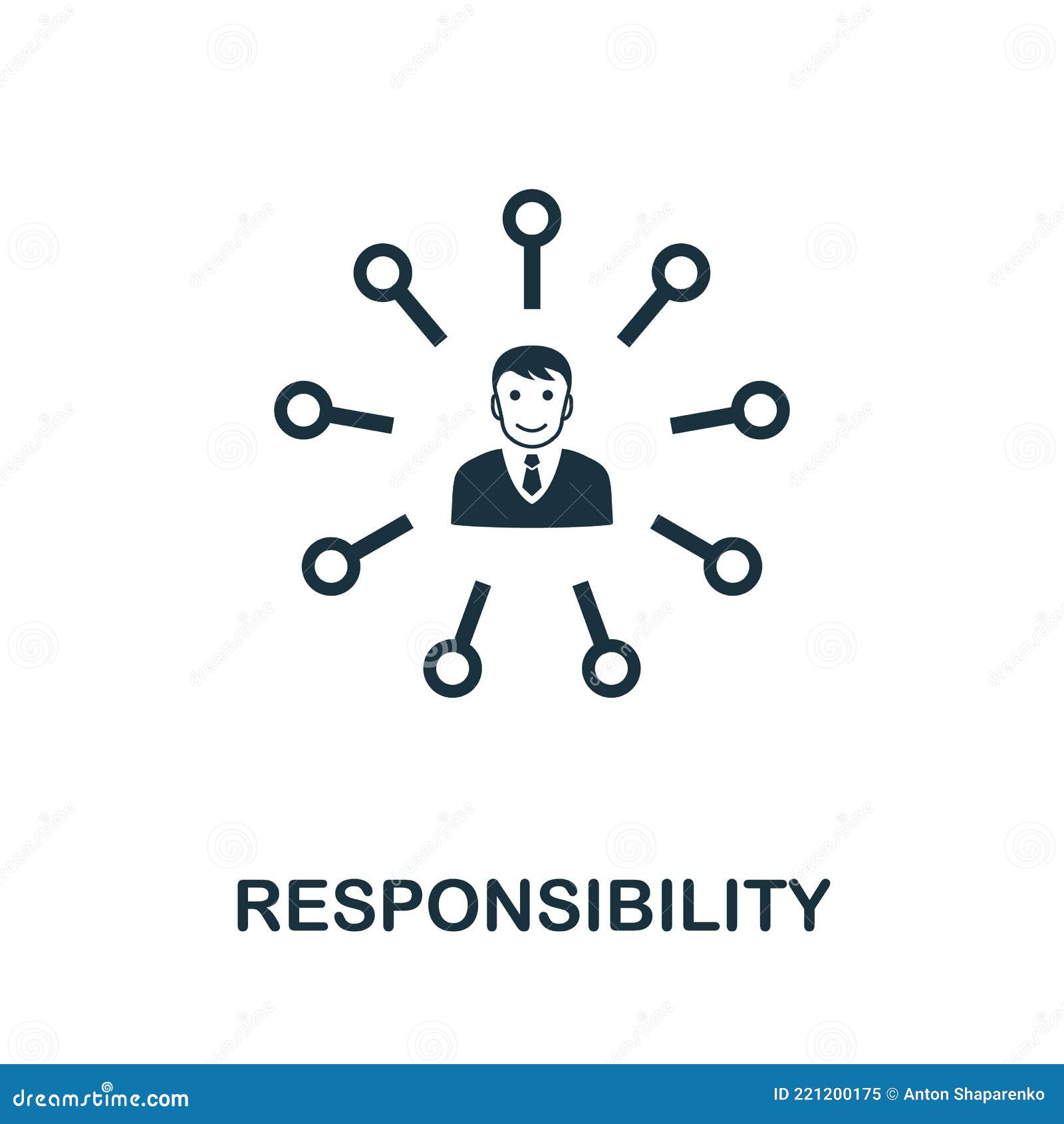 Responsibility Icon. Simple Creative Element. Filled Monochrome ...