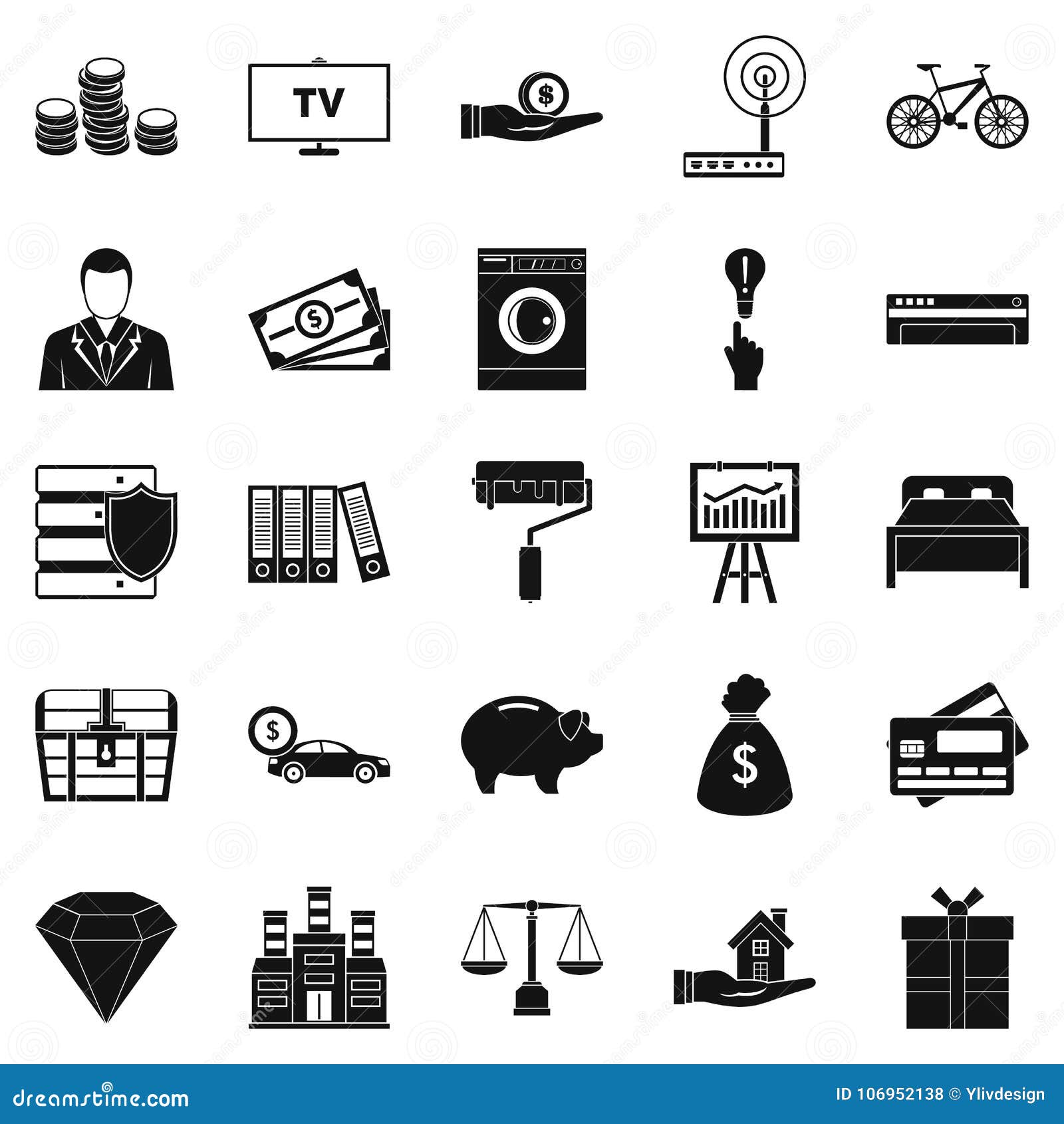 Responsibility Icons Set, Simple Style Stock Vector - Illustration of ...