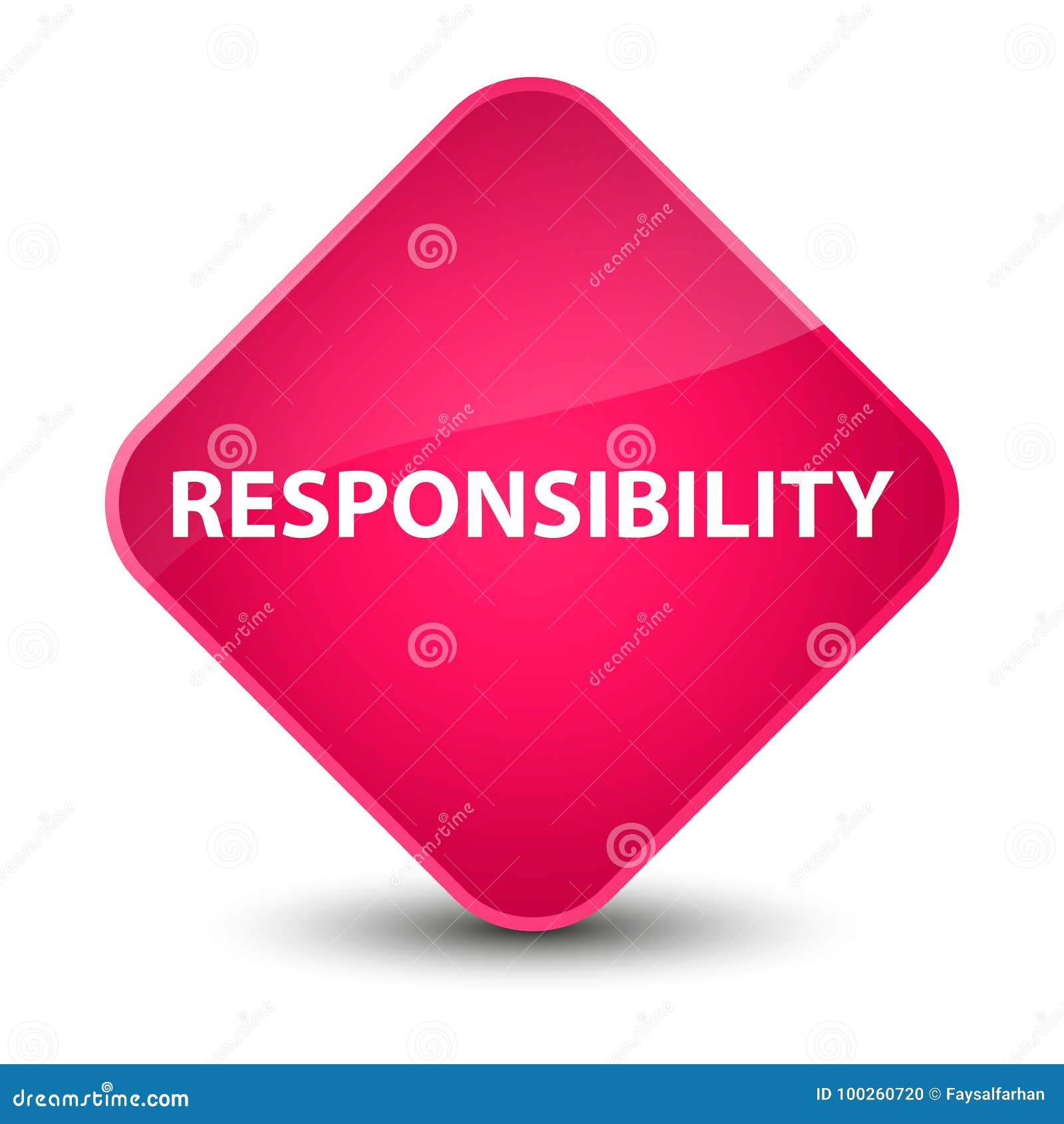 Responsibility Elegant Pink Diamond Button Stock Illustration ...