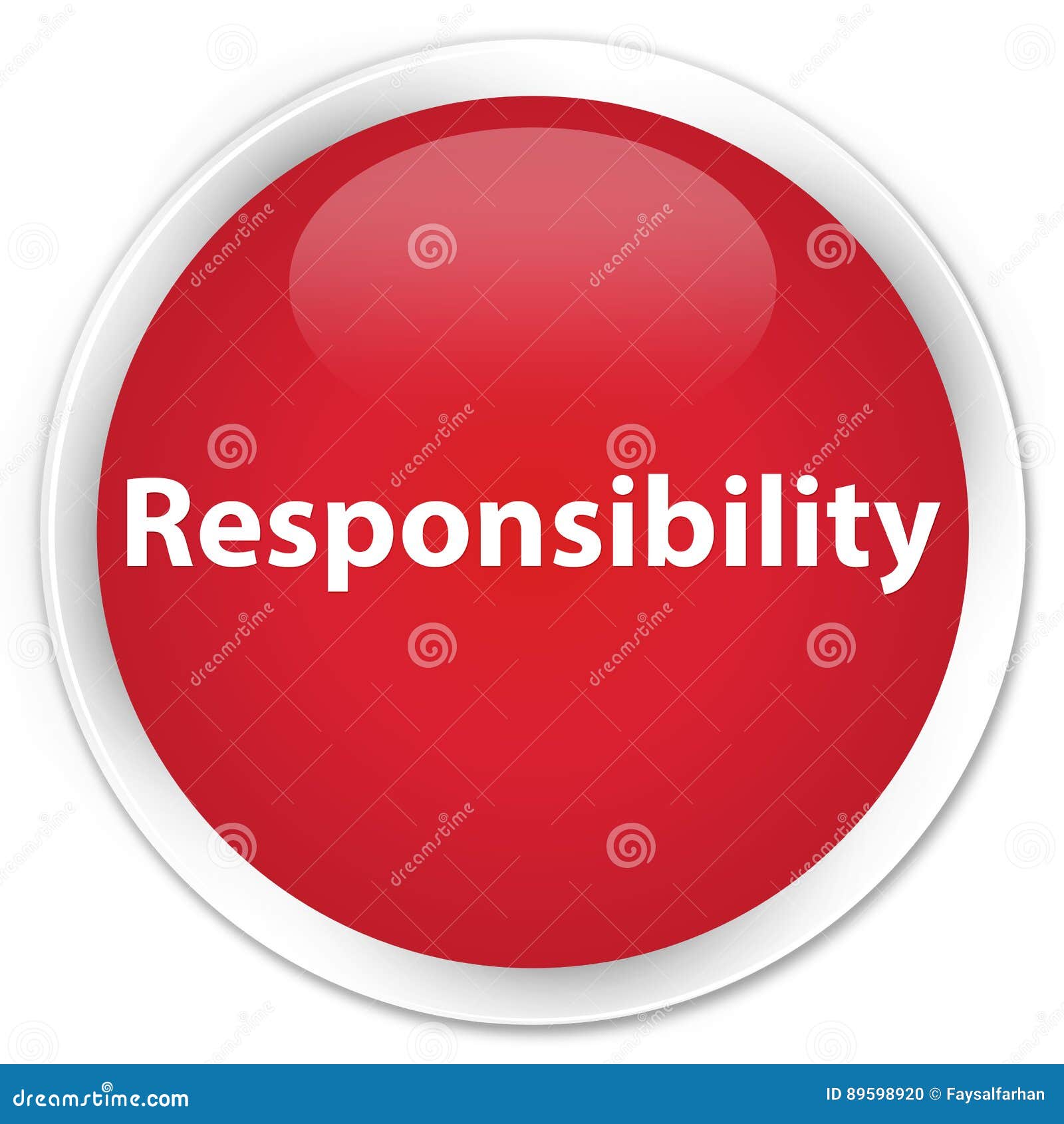 Responsibility Premium Red Round Button Stock Illustration ...