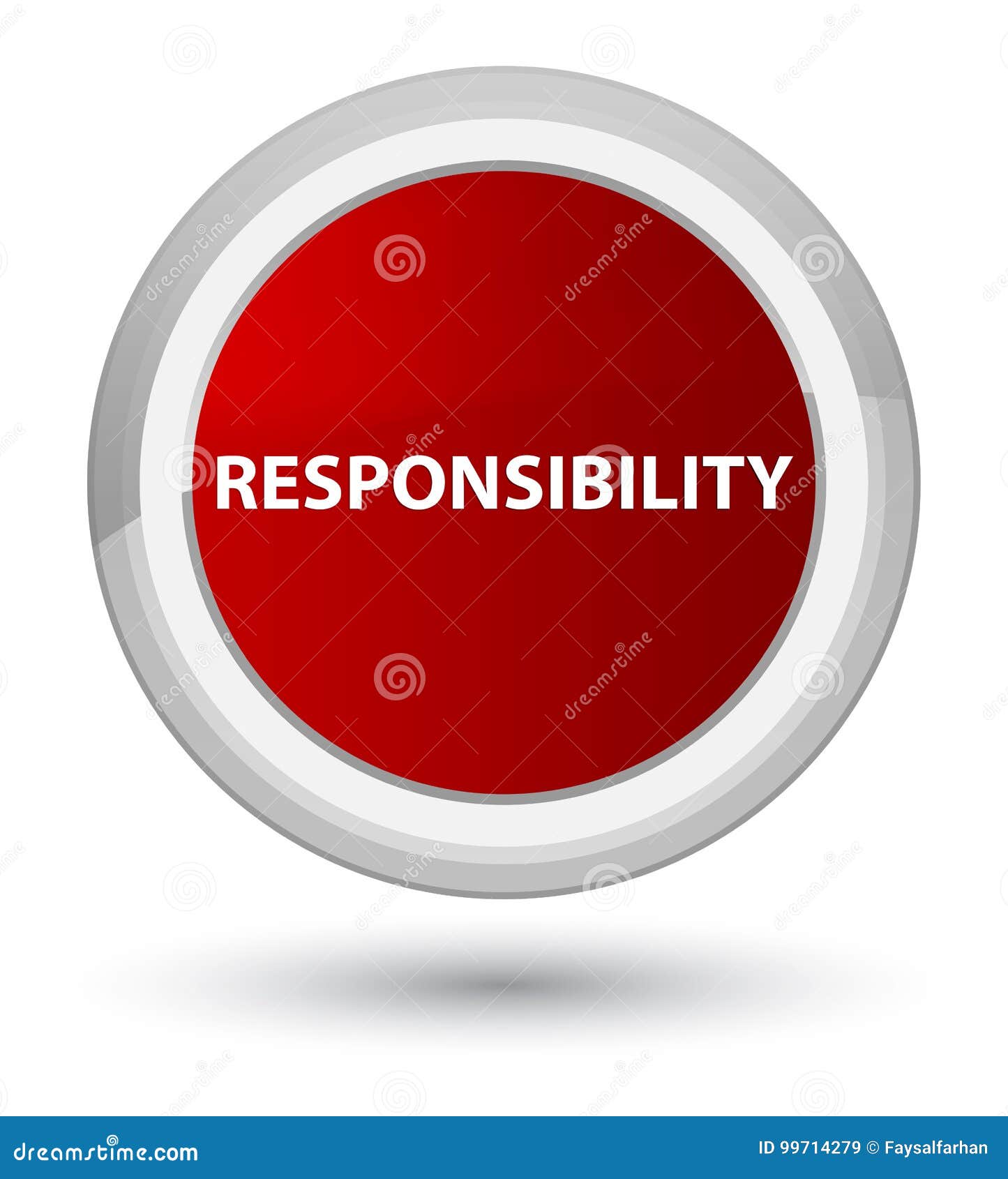 Responsibility Prime Red Round Button Stock Illustration - Illustration ...