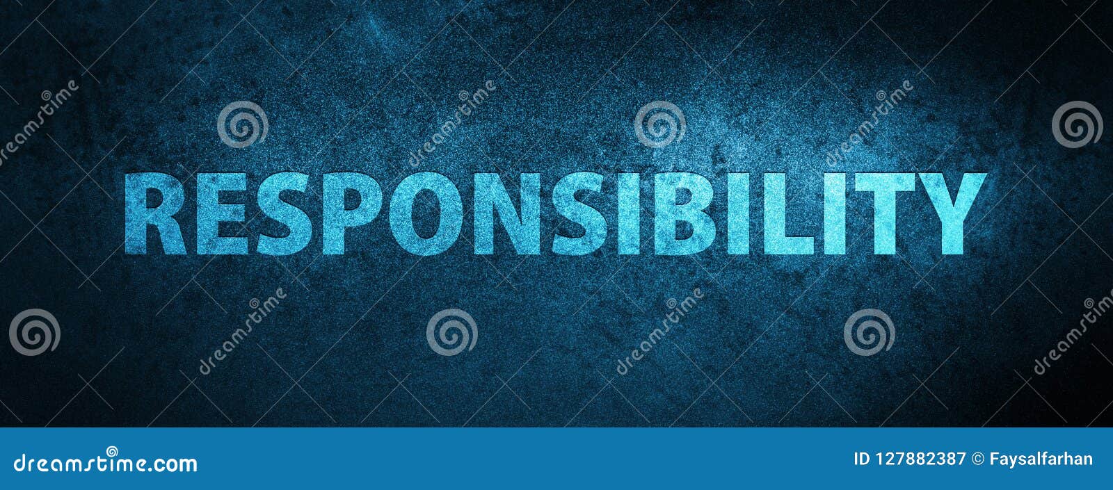Responsibility Special Blue Banner Background Stock Illustration ...