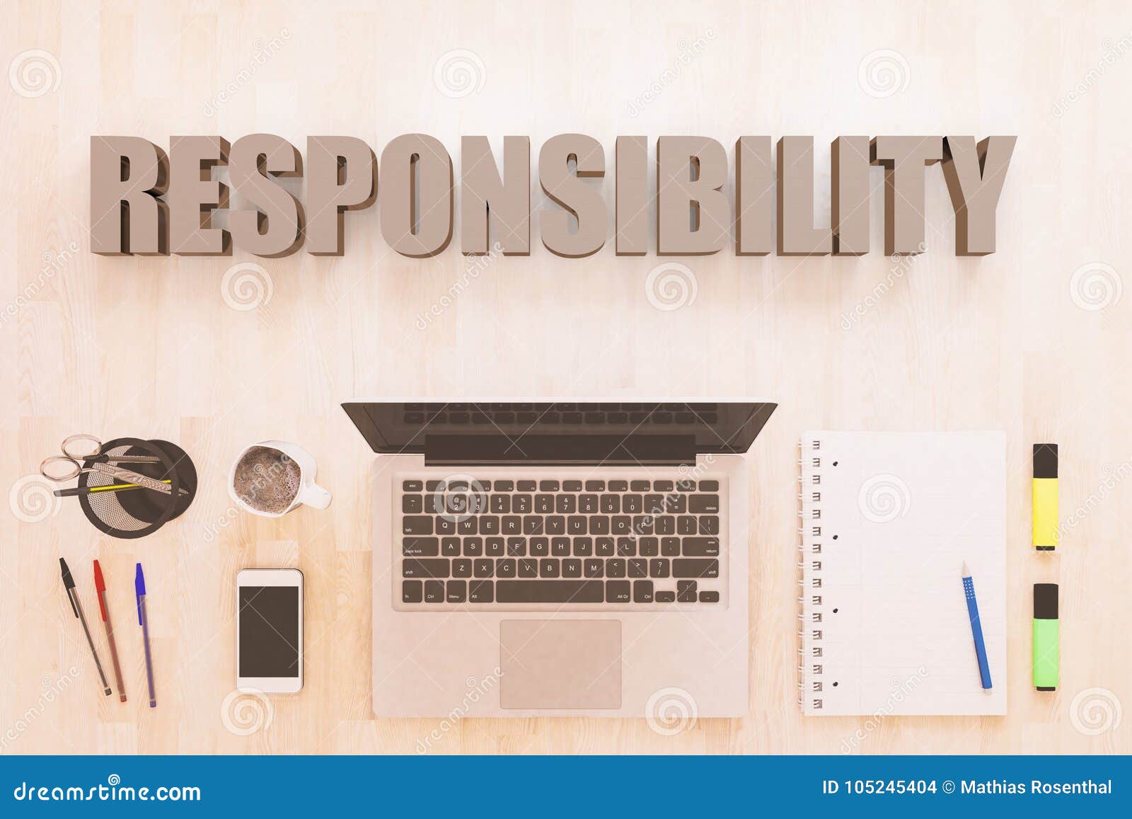 Responsibility Text Concept Stock Illustration - Illustration of ...