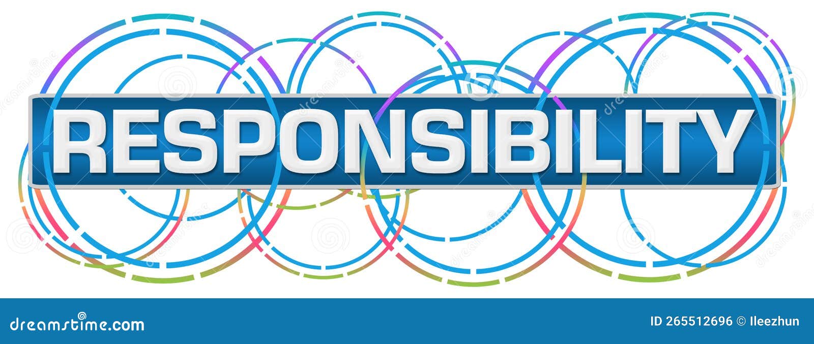 Responsibility Colorful Random Rings Horizontal Stock Illustration ...