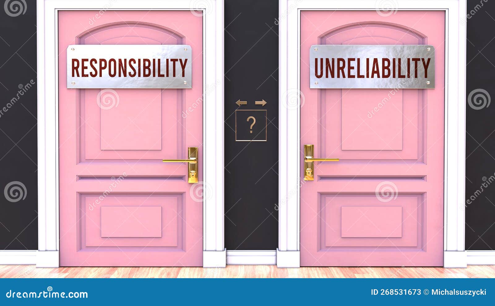 Responsibility or Unreliability - Making a Choice Stock Illustration ...