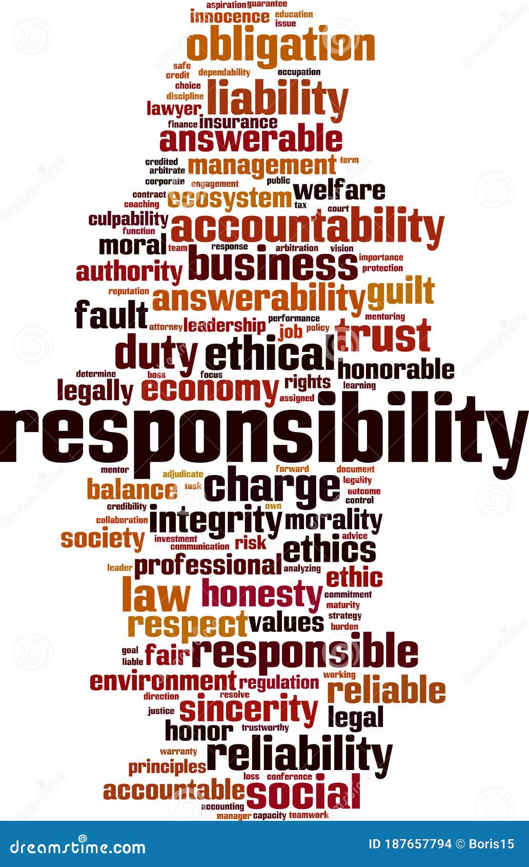 Responsibility Word Green Arrow Rising Accepting Obligation ...