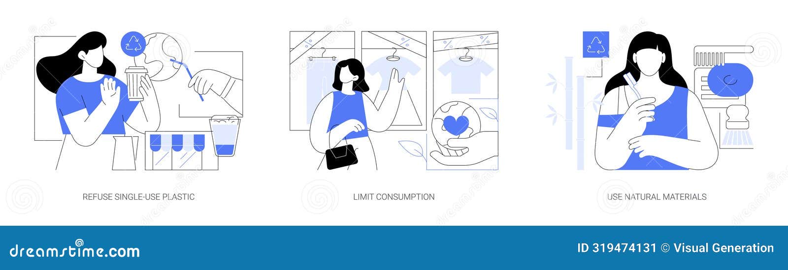 Responsible Attitude Towards Ecology Isolated Cartoon Vector ...