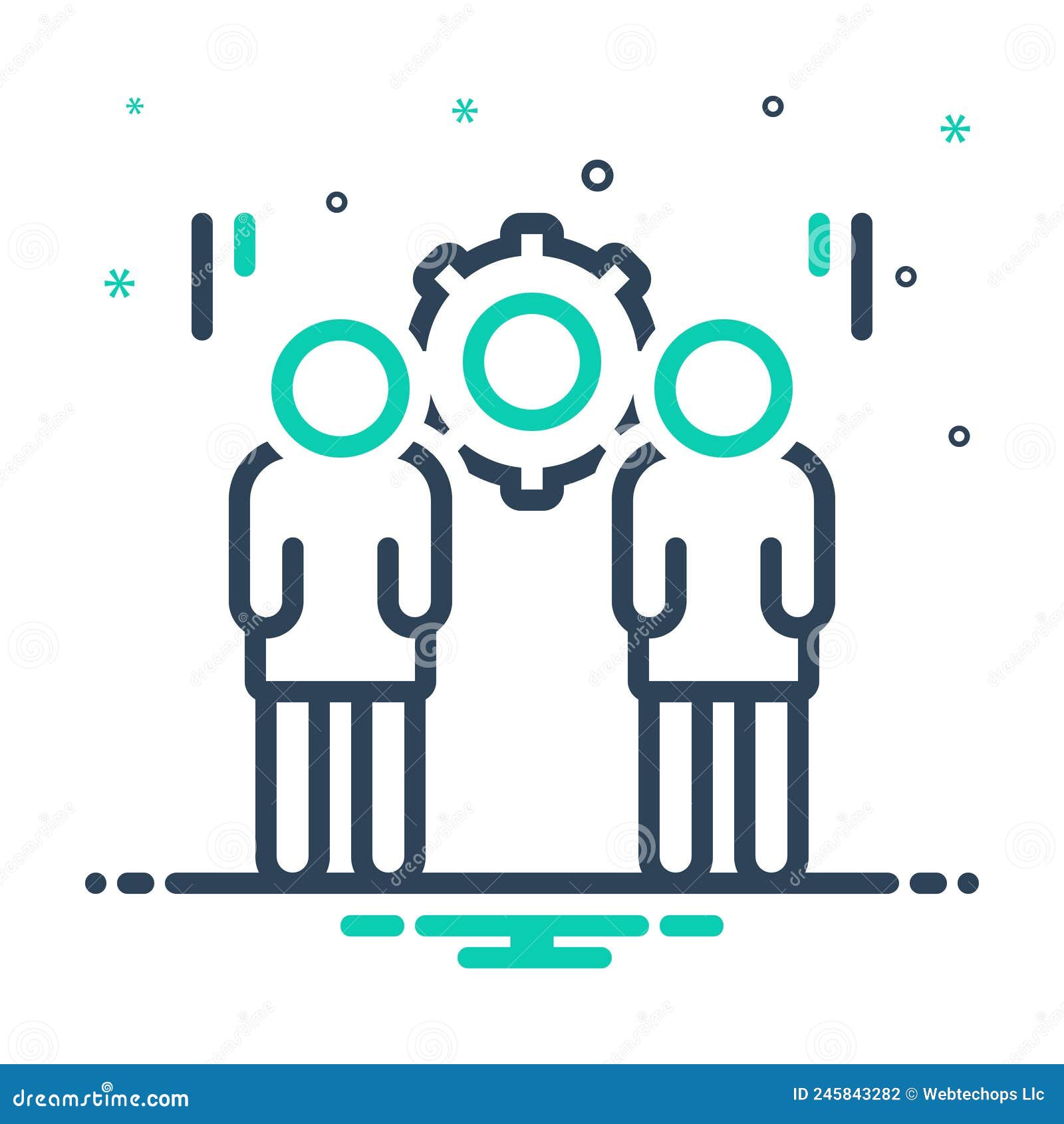 Mix Icon for Responsible, Colleague and Corporate Stock Illustration ...