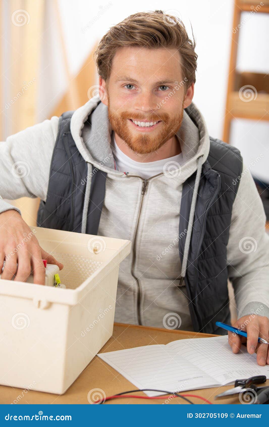Responsible Man Protecting Environment while Sorting Waste Stock Image ...