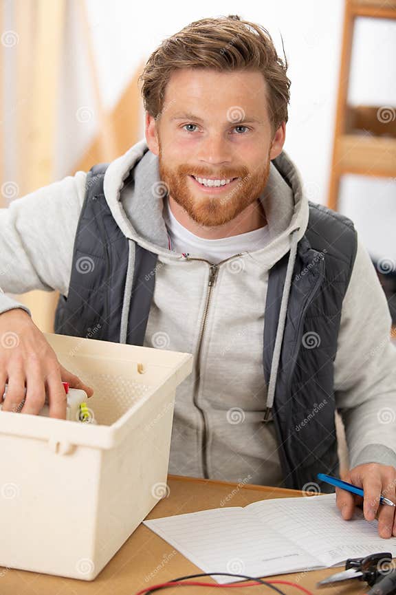 Responsible Man Protecting Environment while Sorting Waste Stock Image ...