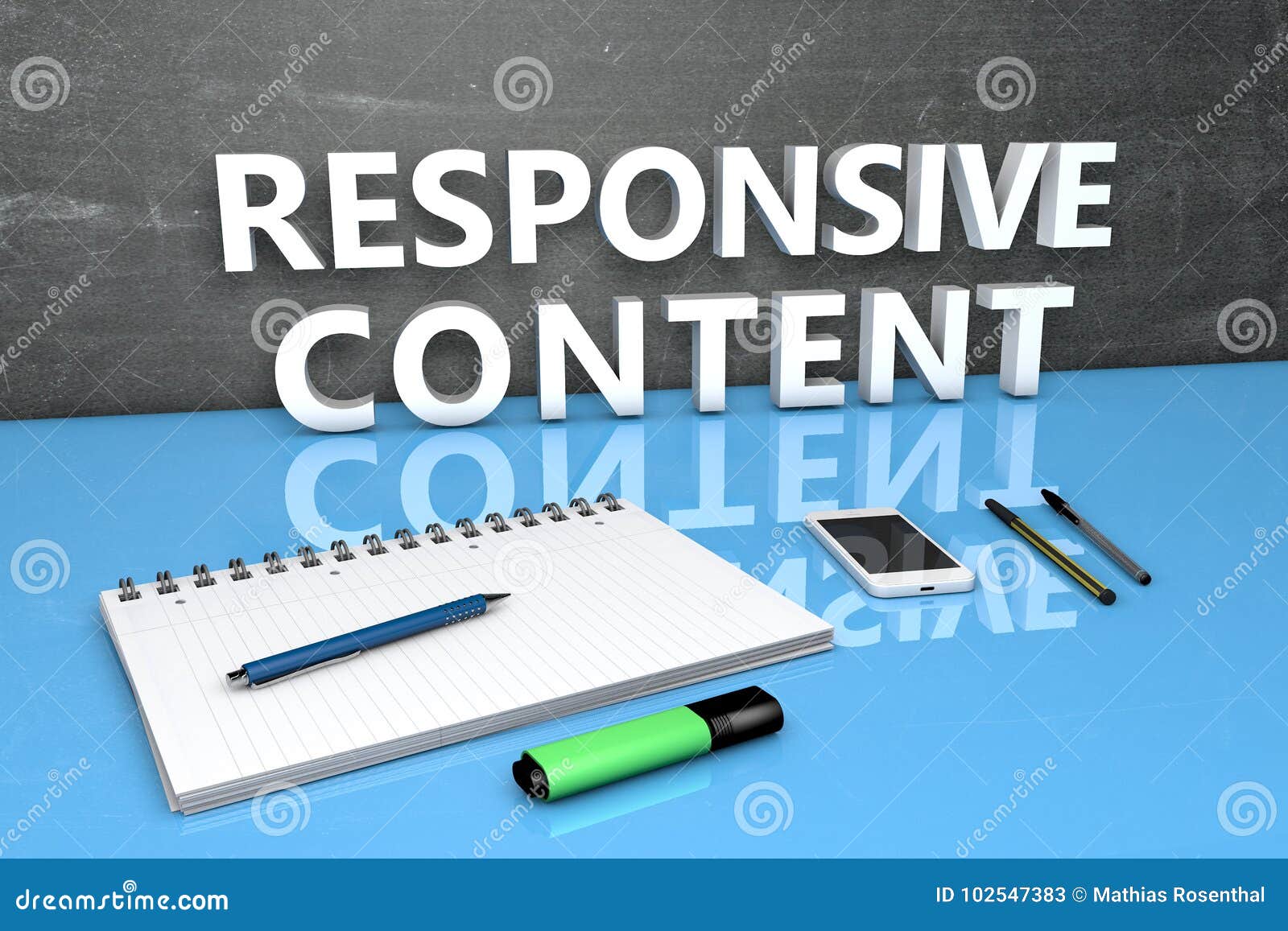 Responsive Content Text Concept Stock Illustration - Illustration of ...