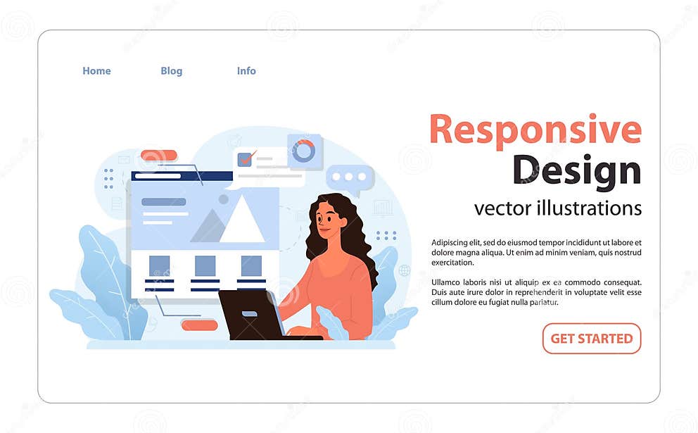 Responsive Design Concept. Flat Vector Stock Vector - Illustration of media, programmer: 321683675