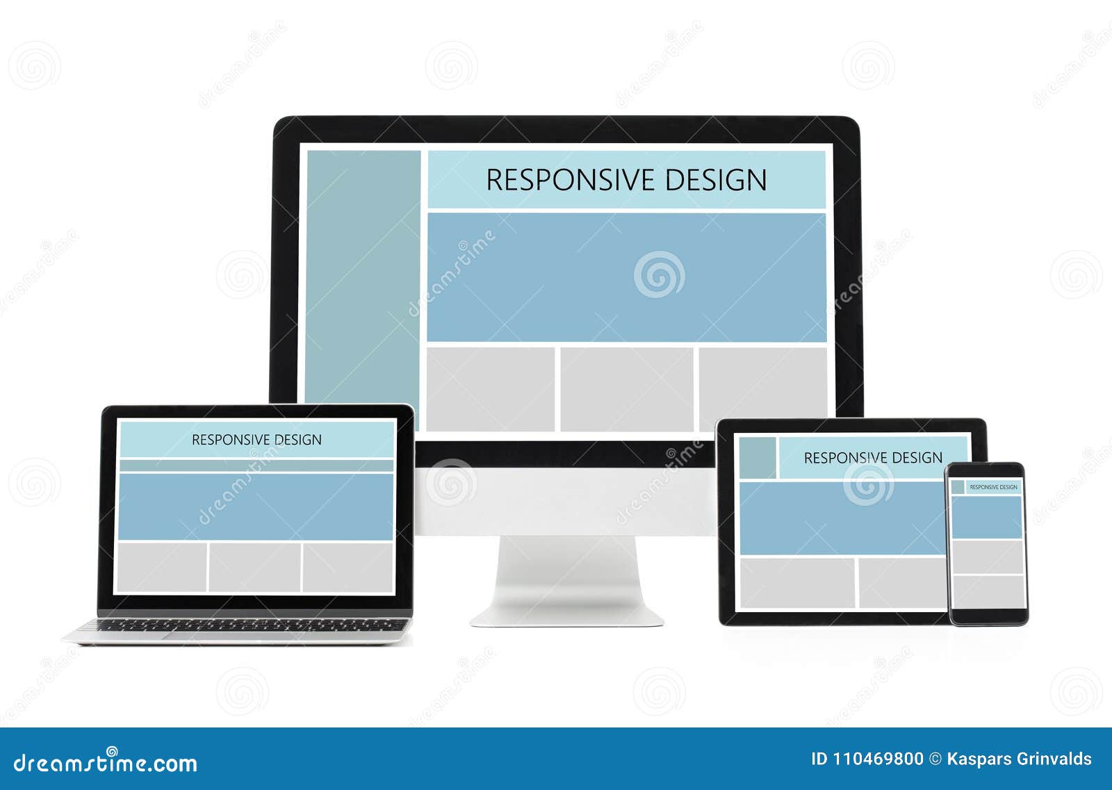 Responsive design concept stock illustration. Illustration of promotion ...
