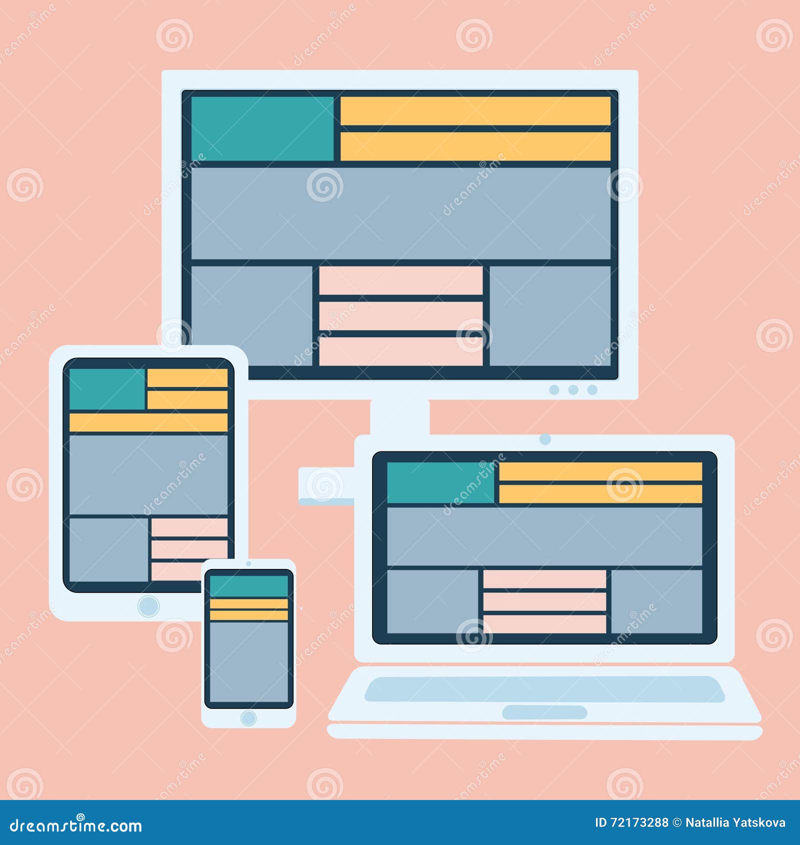 Responsive design gadgets stock vector. Illustration of responsive ...