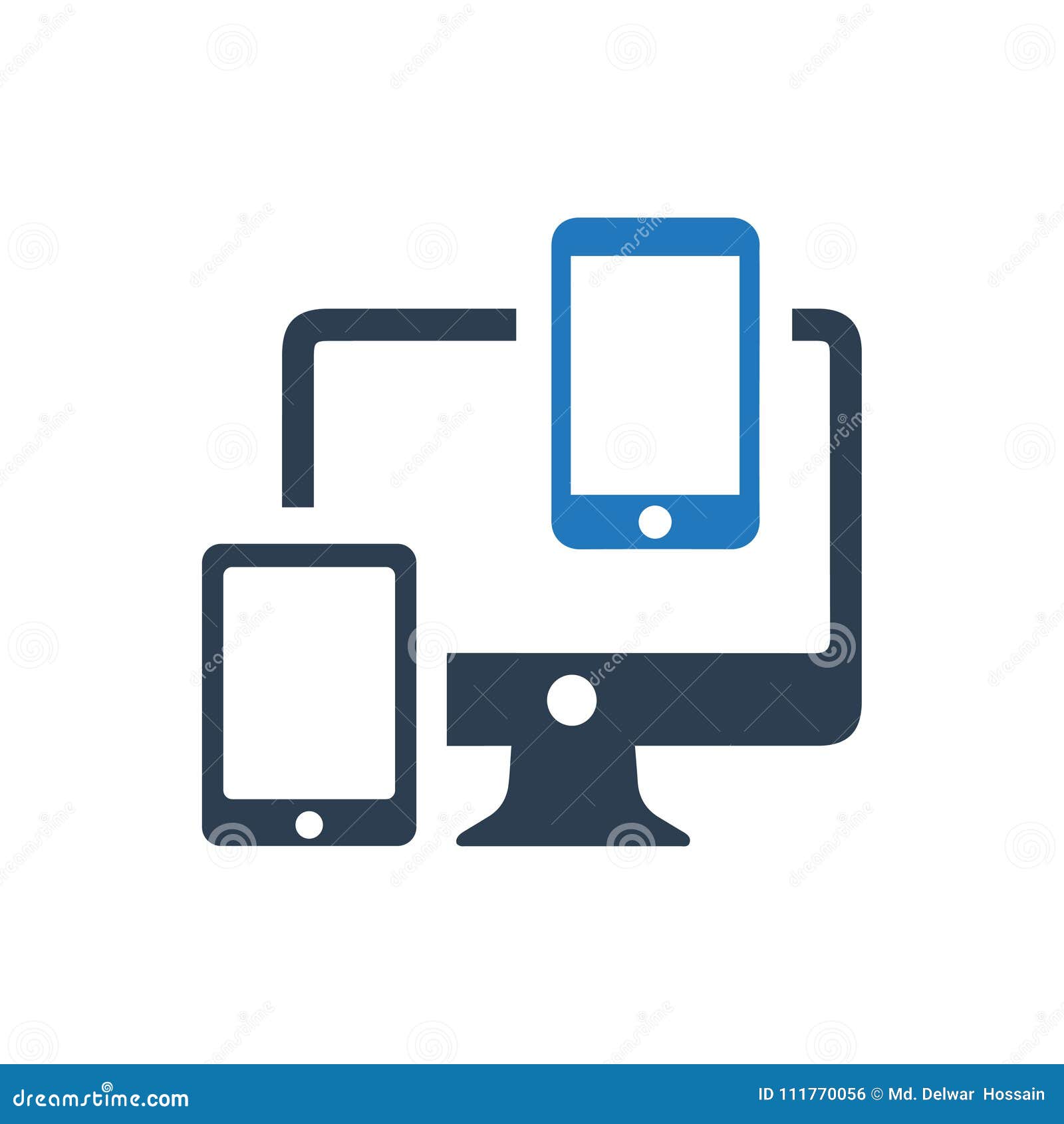 Responsive design icon stock vector. Illustration of sign - 111770056