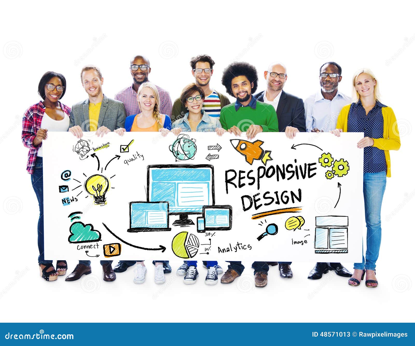 Responsive Design Internet Web Online People Banner Concept Stock Image ...