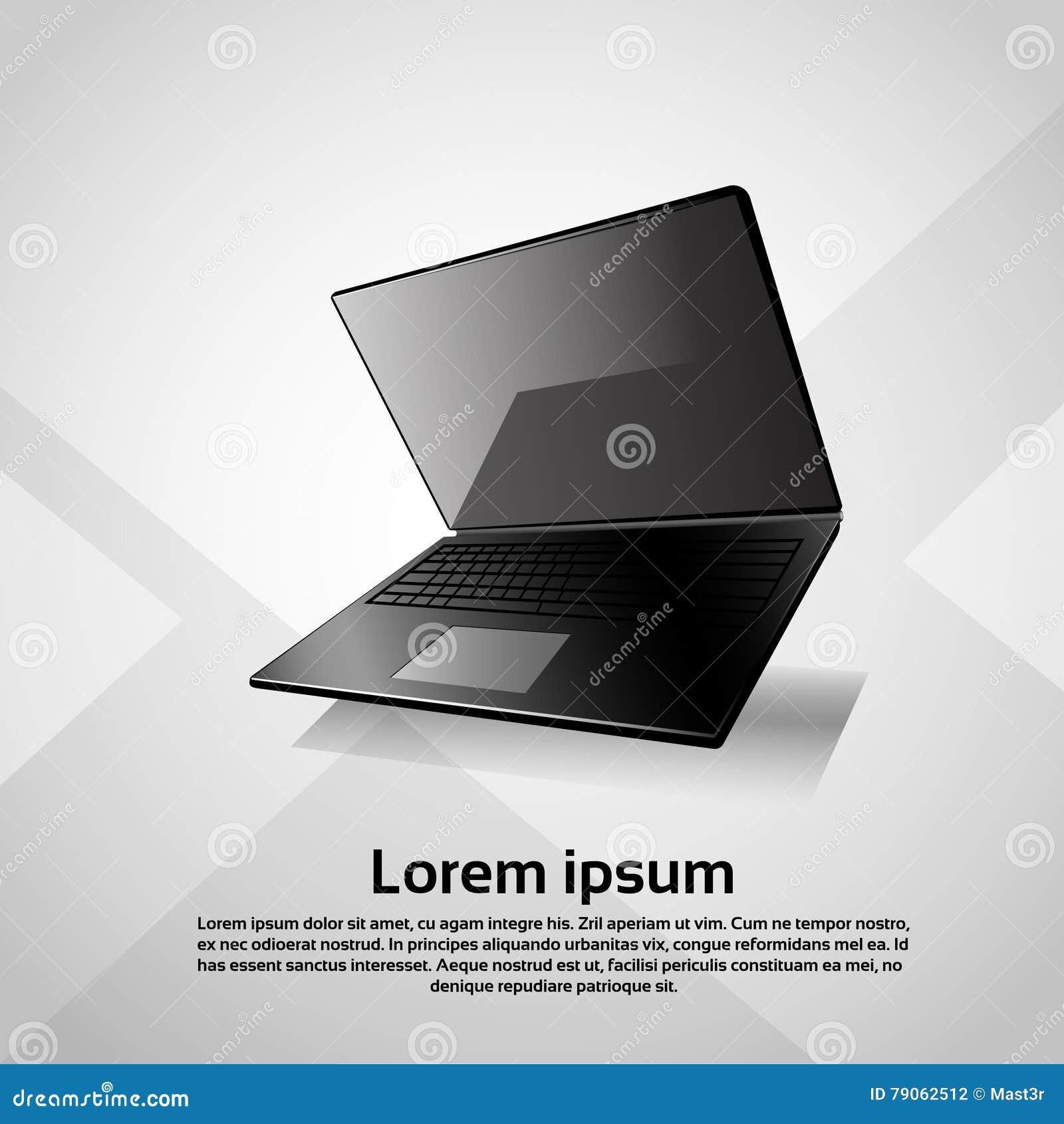 Responsive Design Laptop Computer Modern Device Stock Vector ...