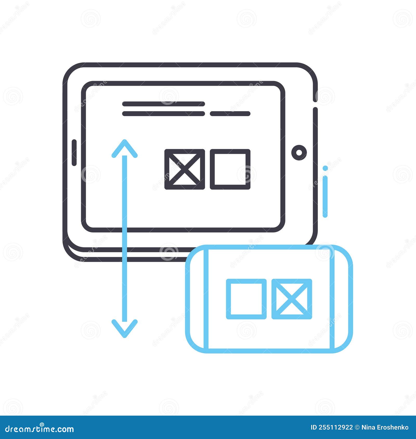 Responsive Design Line Icon, Outline Symbol, Vector Illustration ... Responsive Design Line Icon, Outline Symbol, Vector Illustration ...