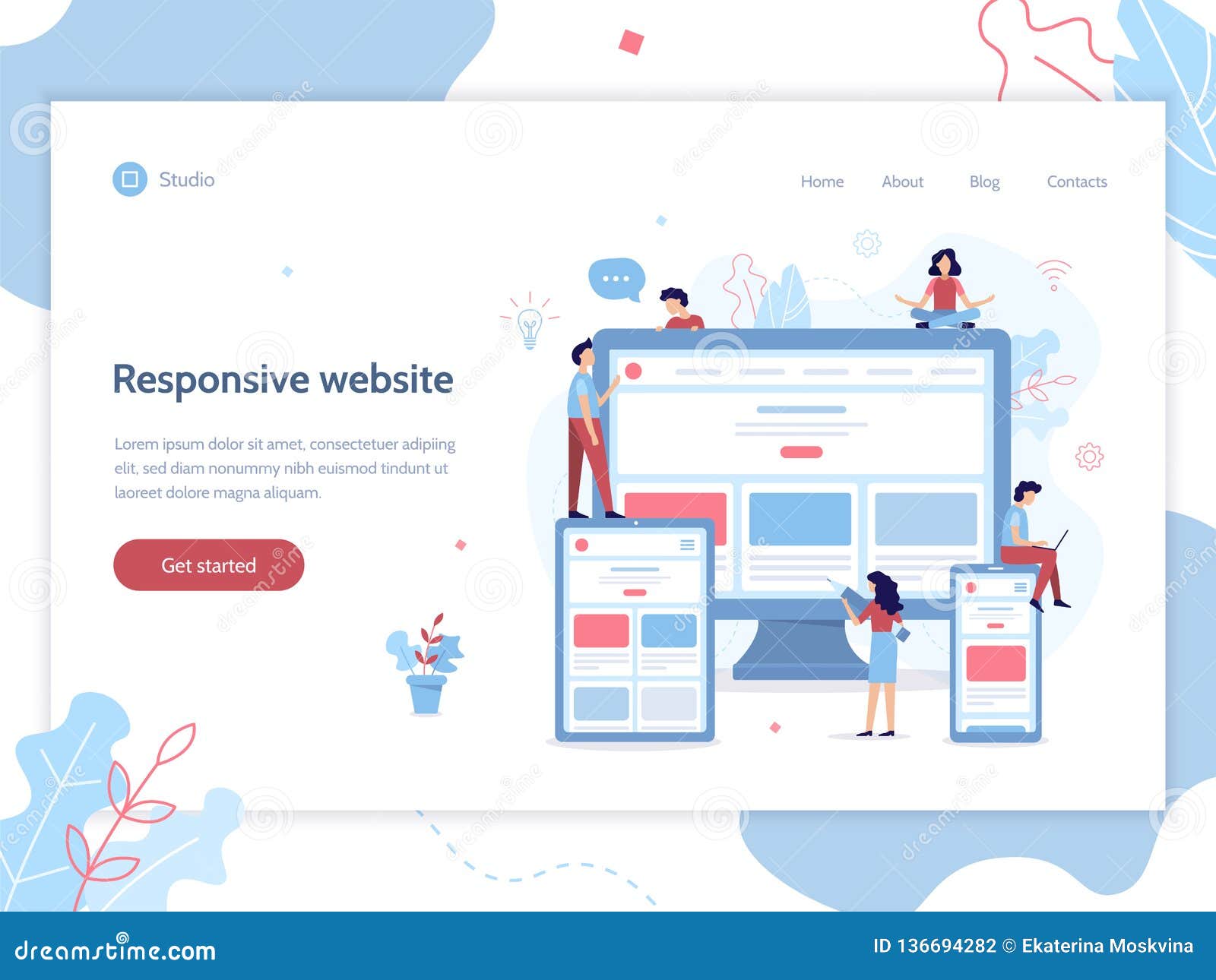 Responsive Design Web Banner Stock Vector - Illustration of develop ...