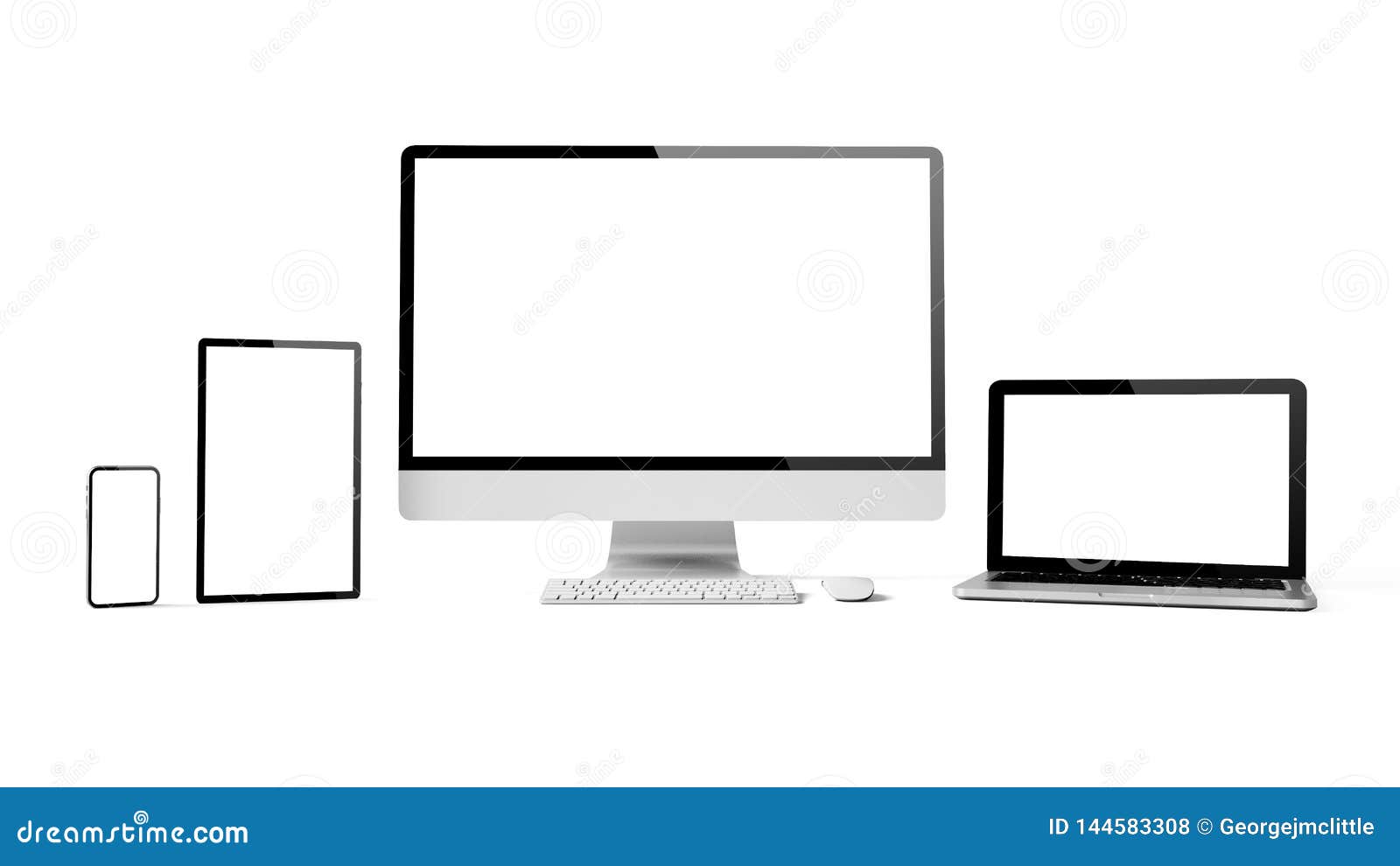 Responsive Devices Isolated Stock Illustration - Illustration of ...
