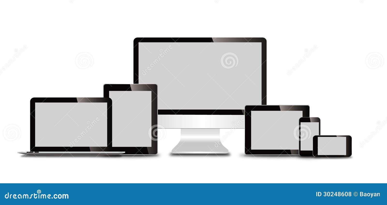 Responsive devices stock vector. Illustration of adjustable - 30248608