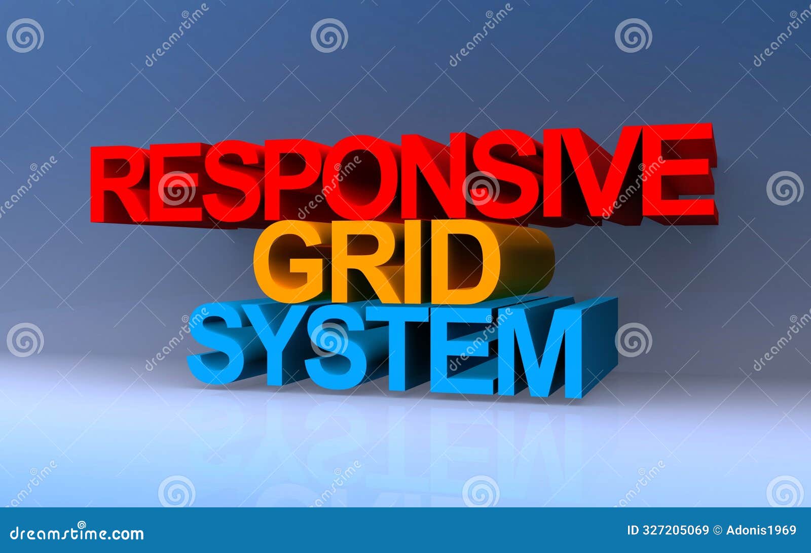 Responsive Grid System on Blue Stock Illustration - Illustration of ...
