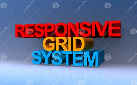 Responsive Grid System on Blue Stock Illustration - Illustration of ...