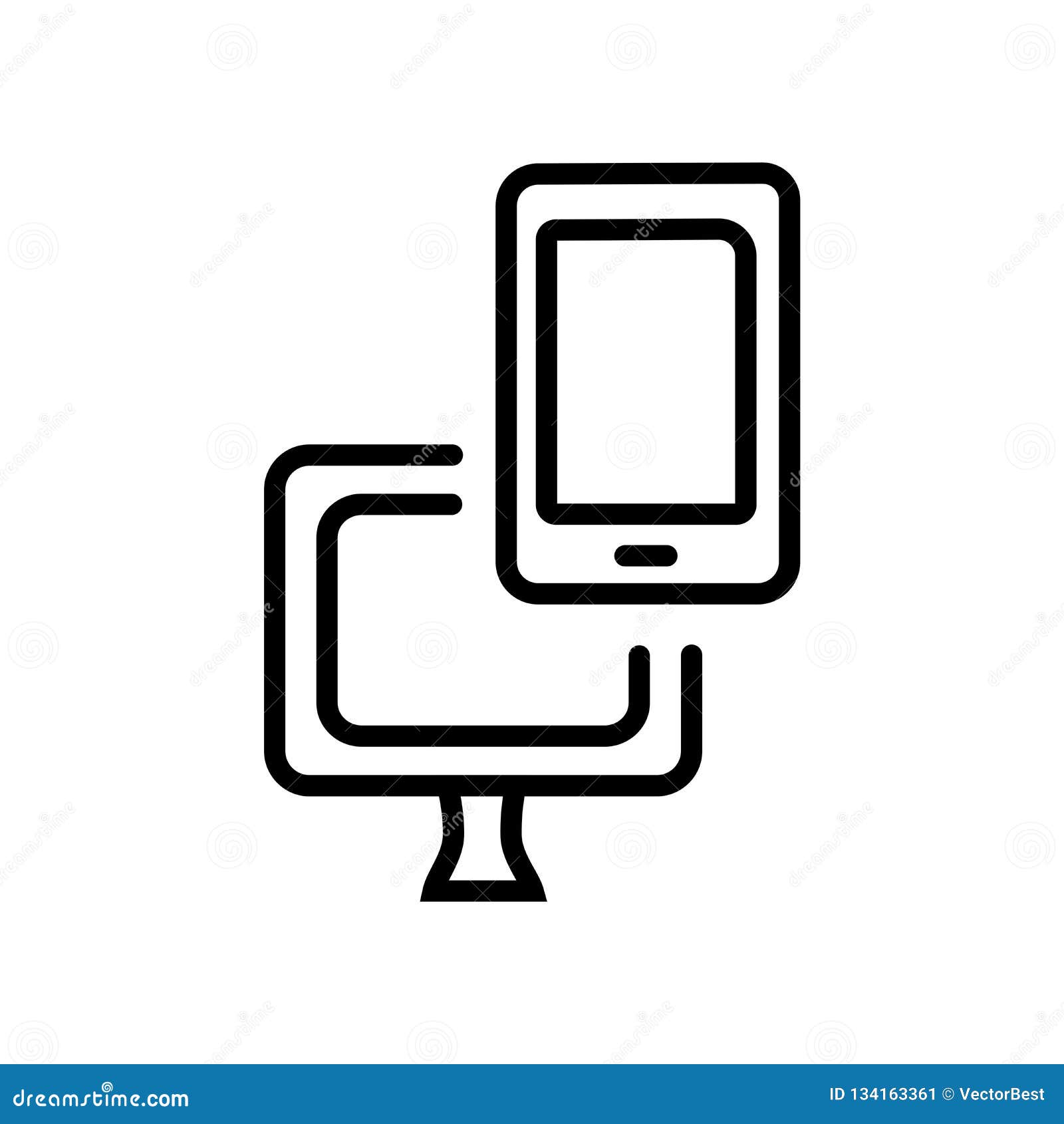 Responsive Icon Vector Sign and Symbol Isolated on White Background ...