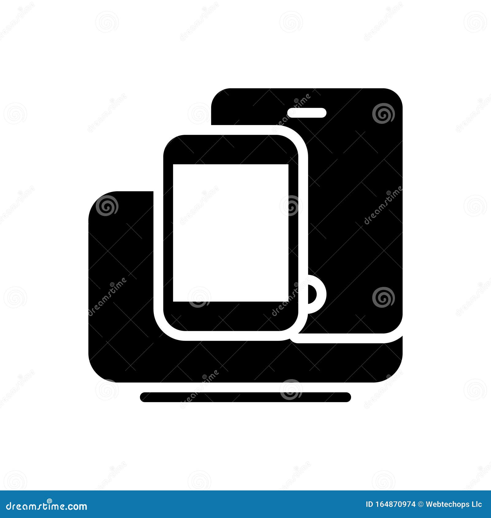 Black Solid Icon for Responsive, Reactive and Receptive Stock Vector ...