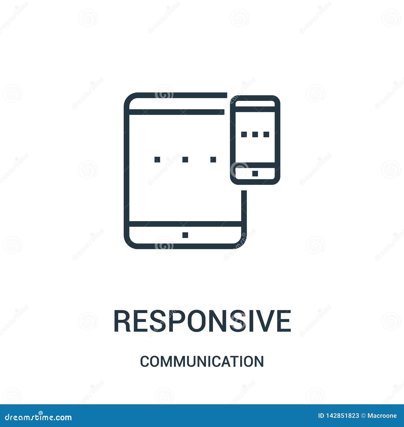 Responsive Icon Vector from Communication Collection. Thin Line ...