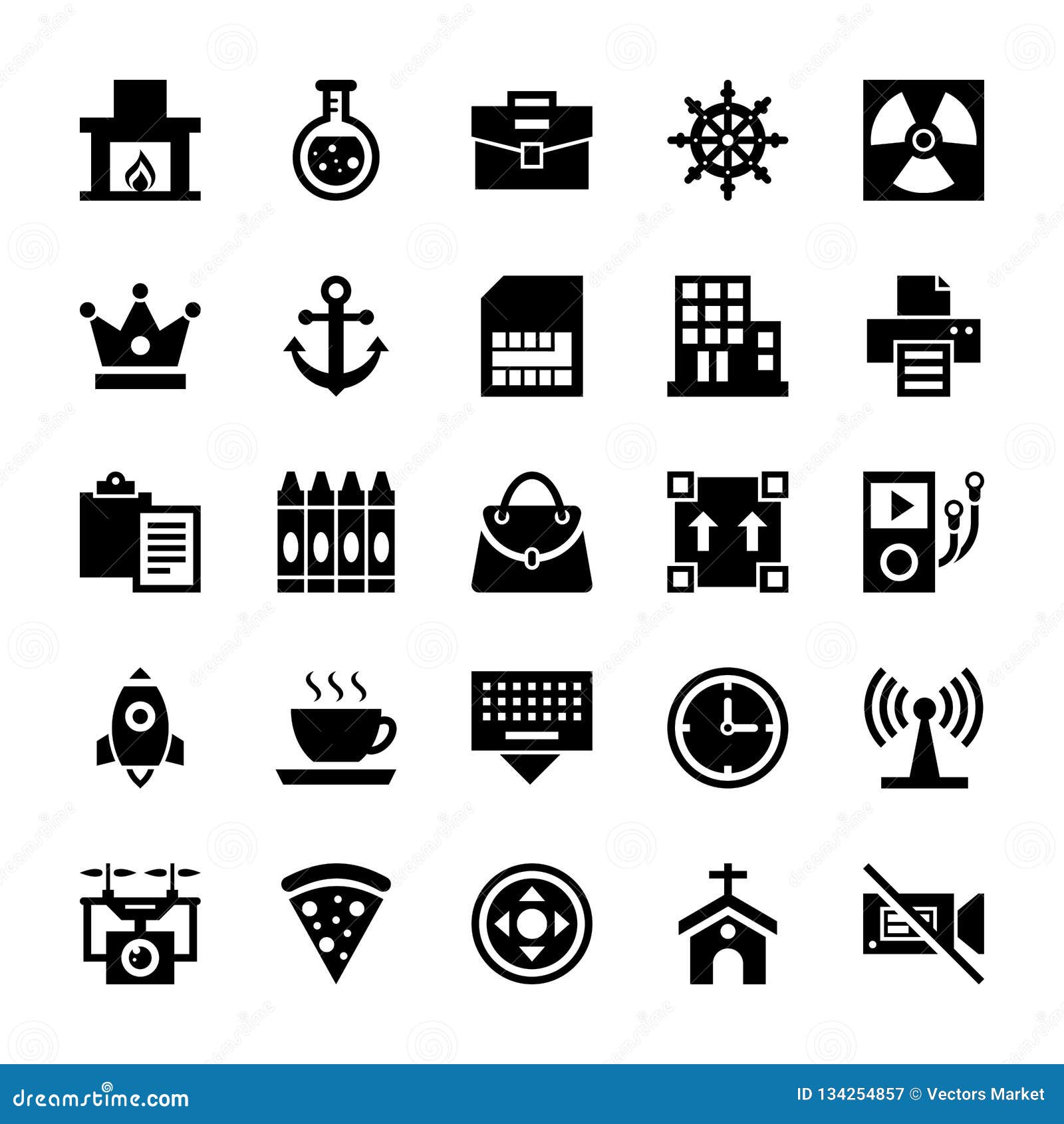 Responsive Interface Icons Collection Stock Illustration - Illustration ...