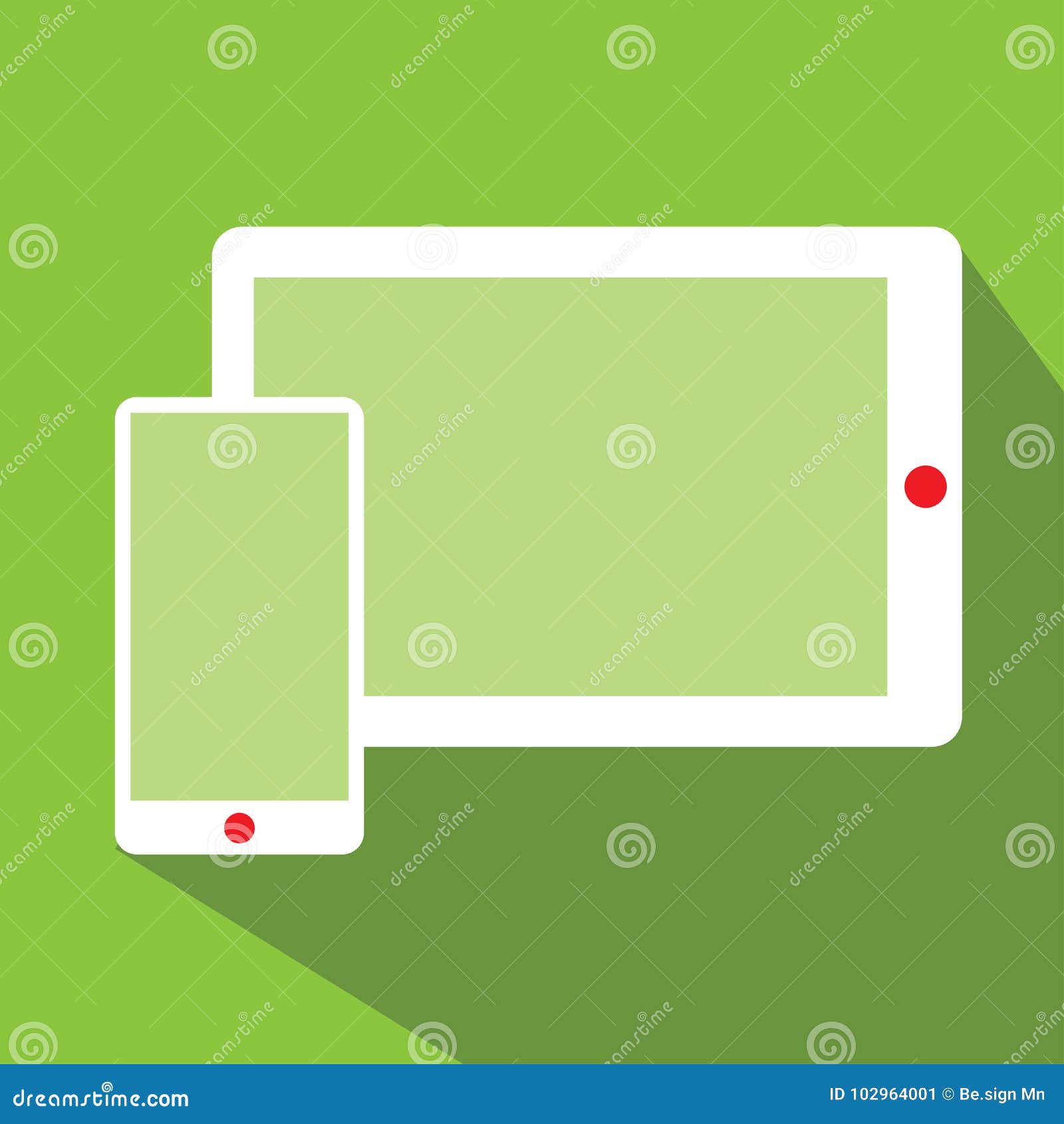 Responsive Screen. Flat Design. Vector Illustration. Stock Illustration ...