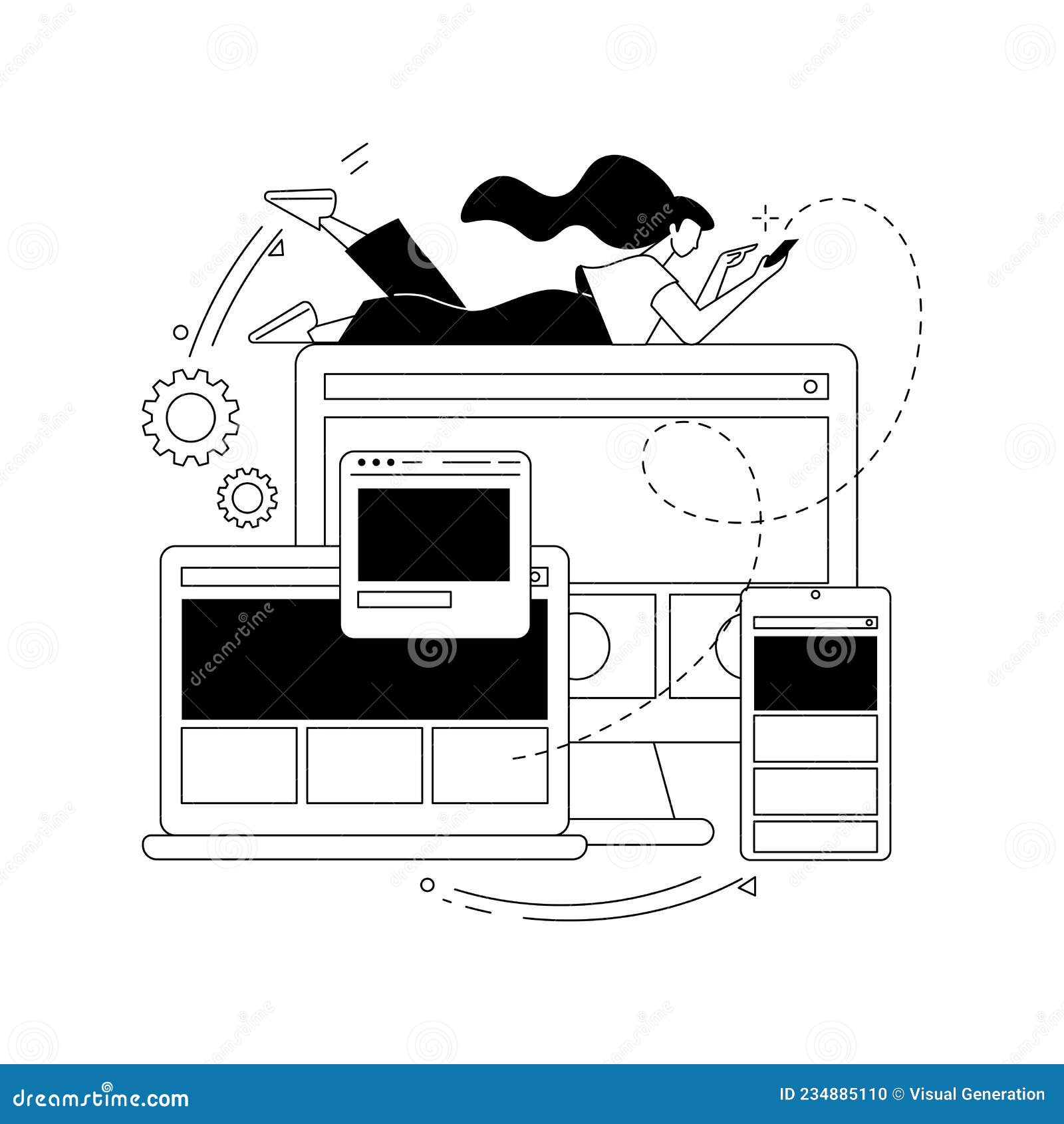 Responsive Web Design Abstract Concept Vector Illustration. Stock ...