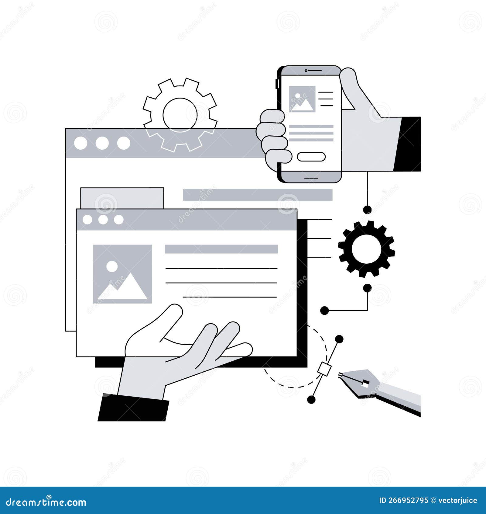 Responsive Web Design Abstract Concept Vector Illustration Stock Vector ...