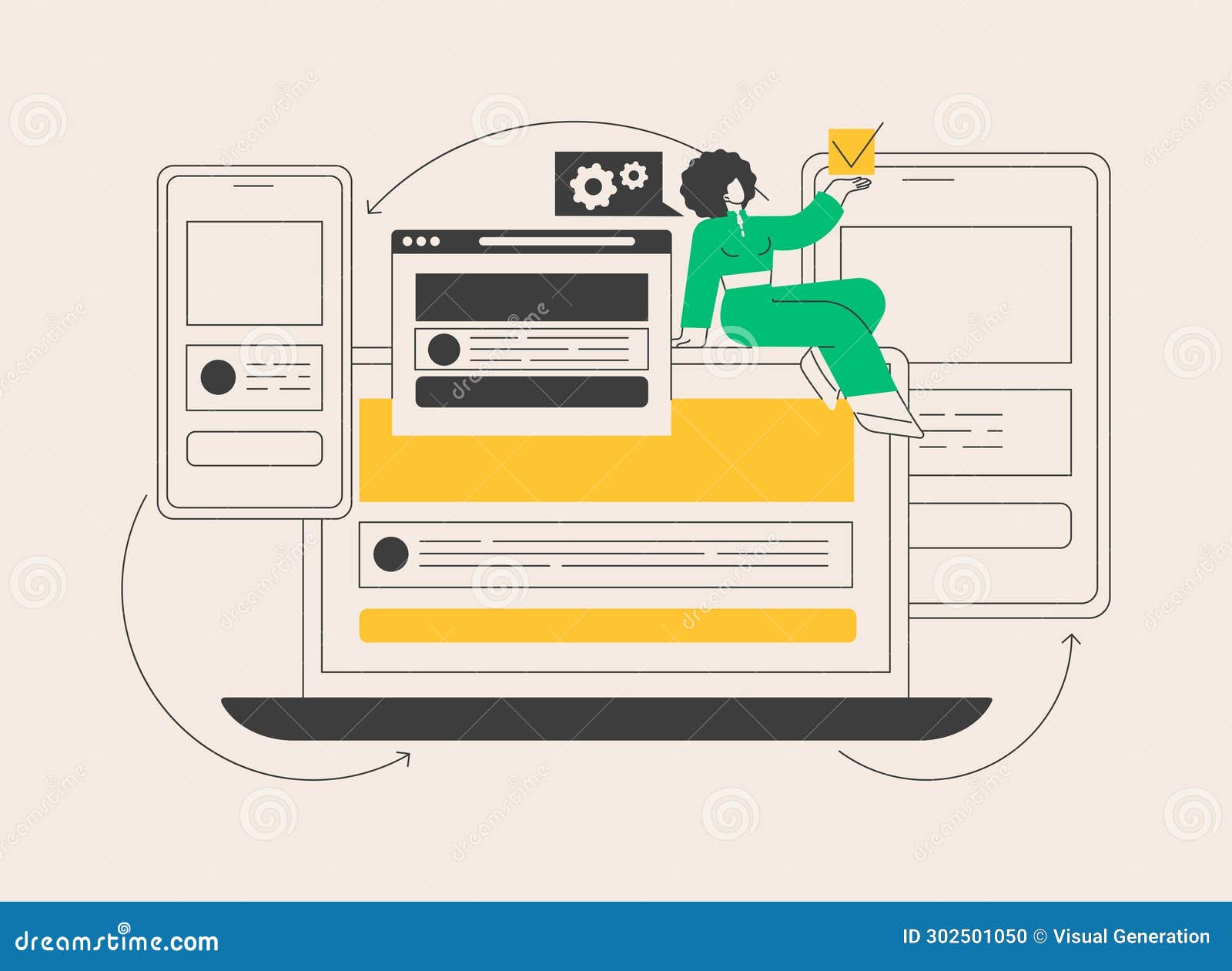 Responsive Web Design Abstract Concept Vector Illustration. Stock ...