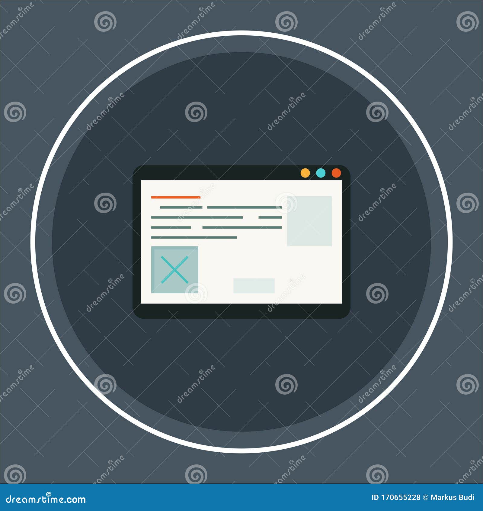 Responsive Web Design. Adaptive Minimalist Page Layout Template Stock ...