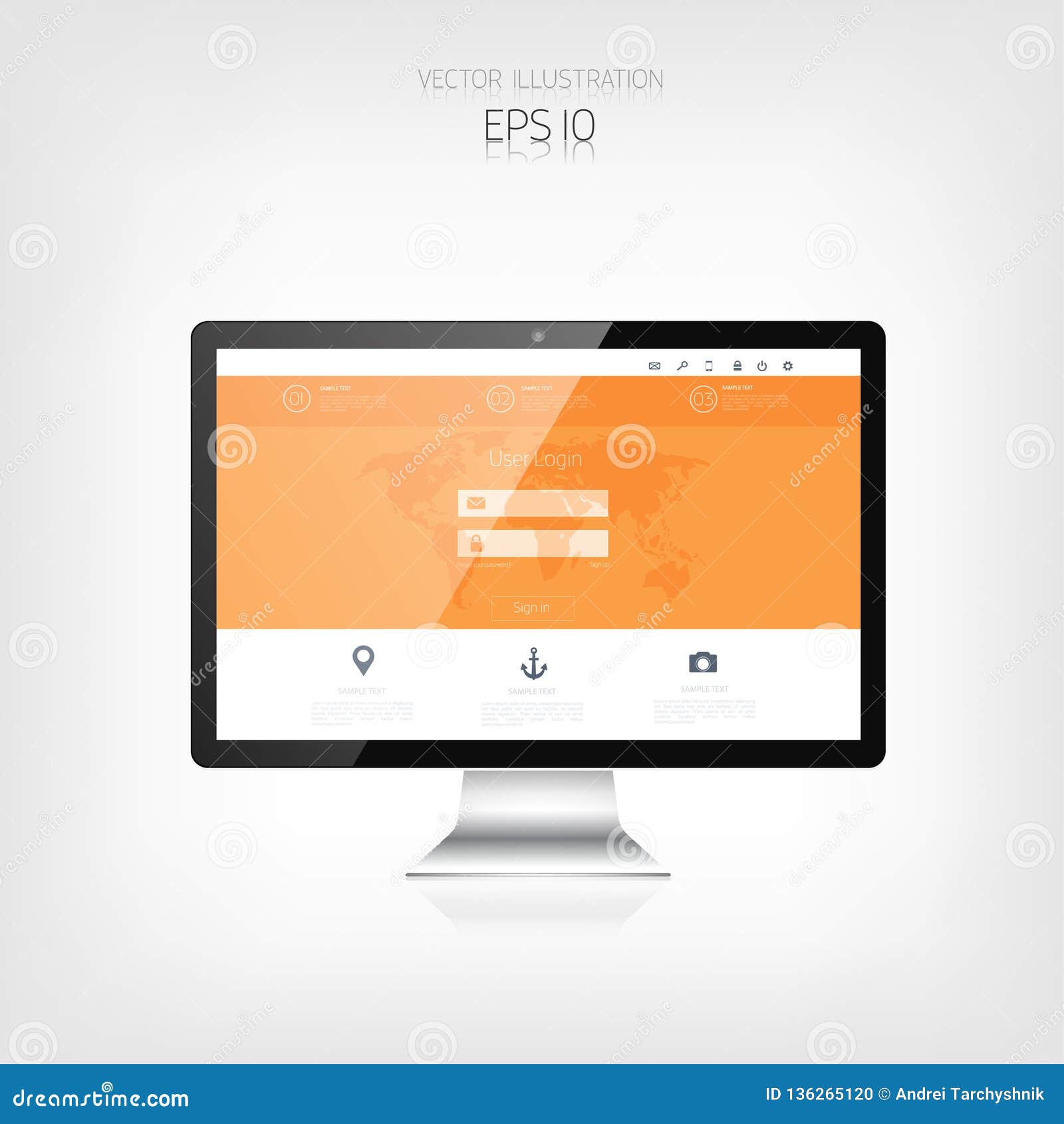 Responsive Web Design. Adaptive User Interface. Digital Devises ...
