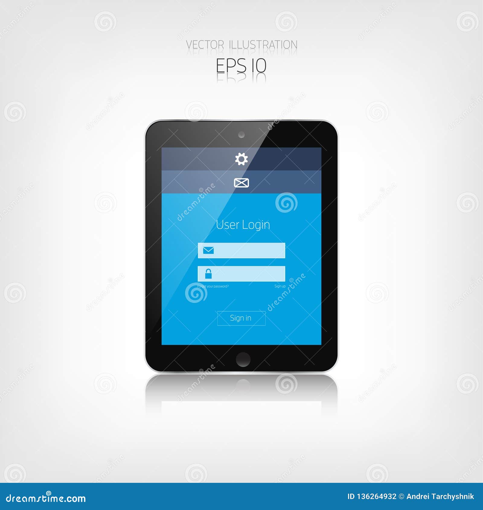 Responsive Web Design. Adaptive User Interface. Digital Devises. Tablet ...
