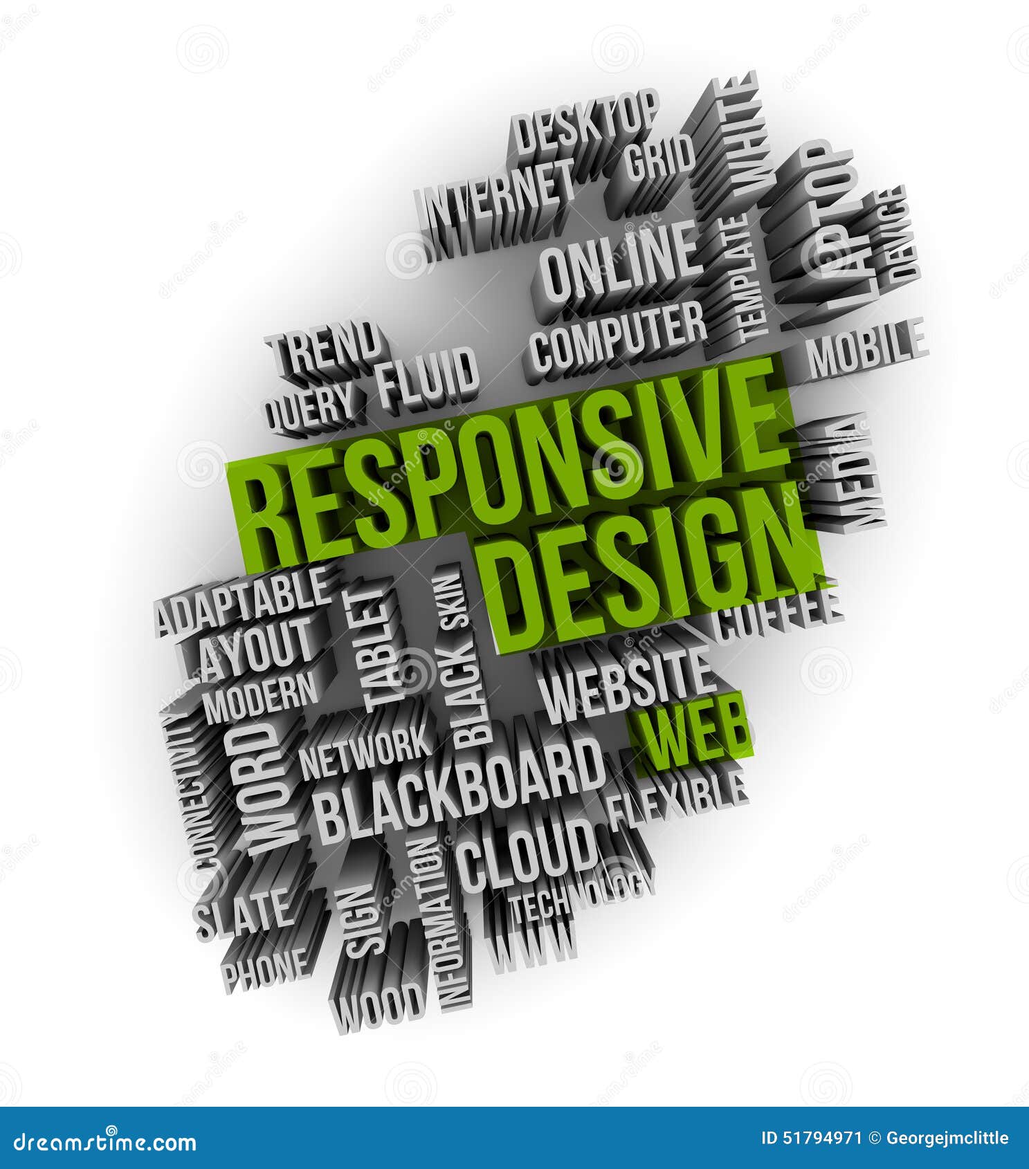 Responsive web design stock illustration. Illustration of cloud - 51794971
