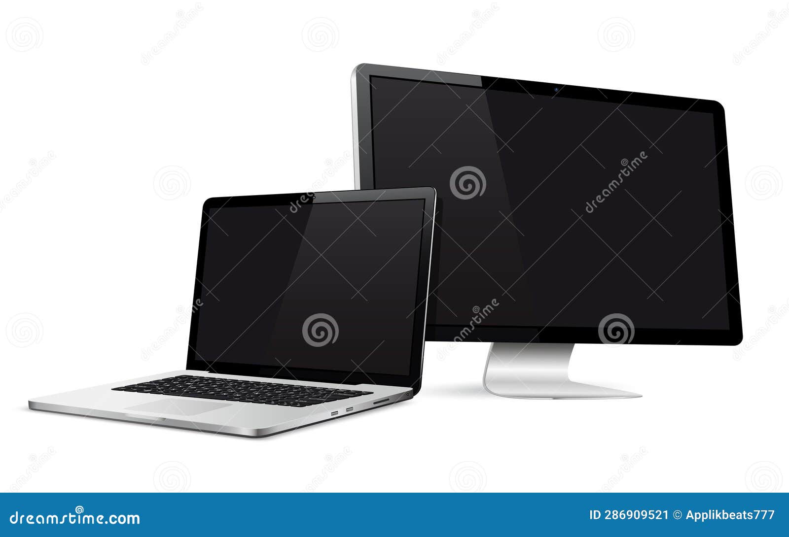 Responsive Web Design Computer Display with Laptop Isolated Stock ...
