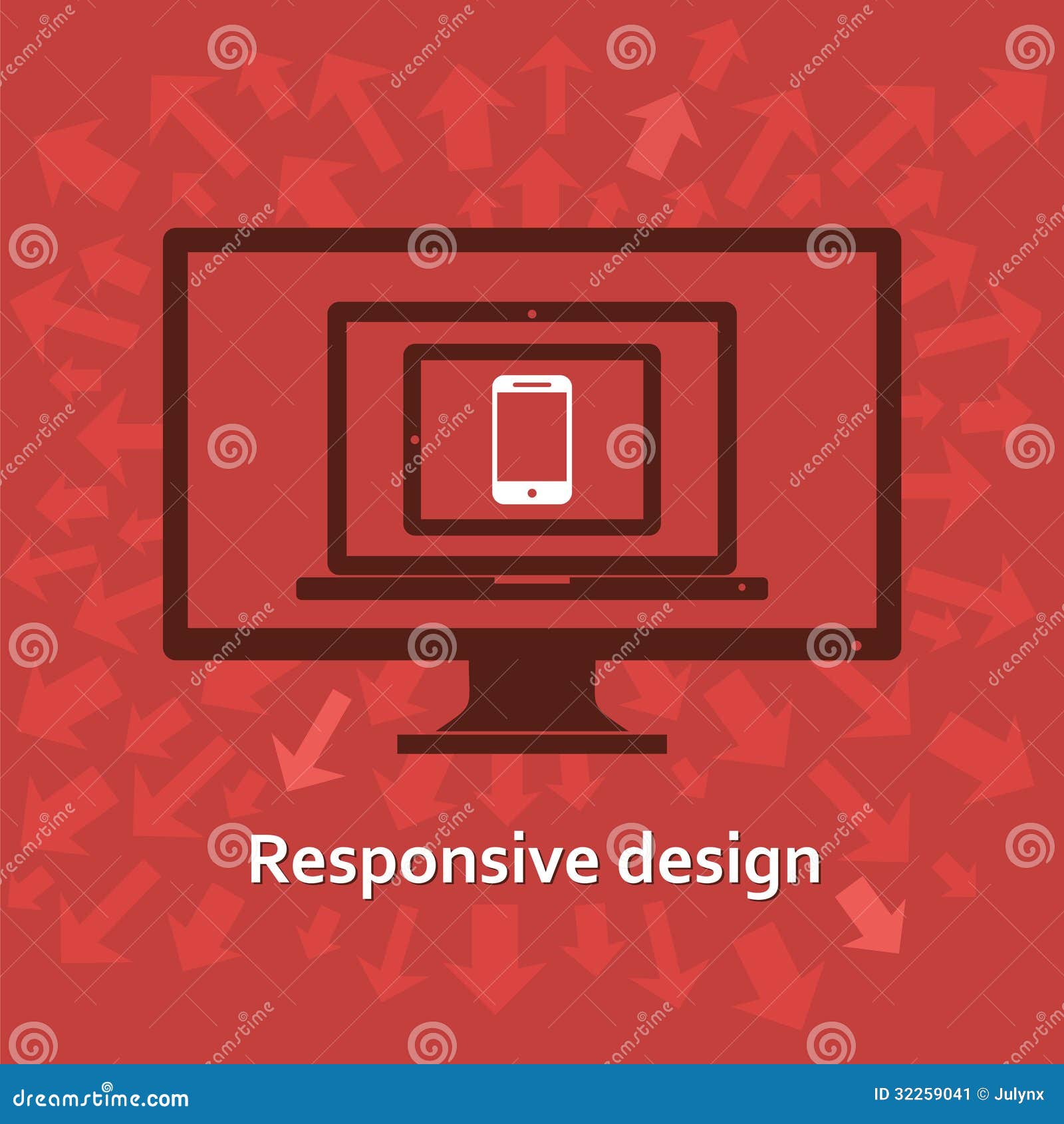 Responsive web design stock vector. Illustration of arrows - 32259041