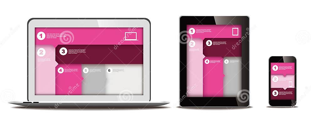 Responsive web design stock vector. Illustration of scale - 32410470