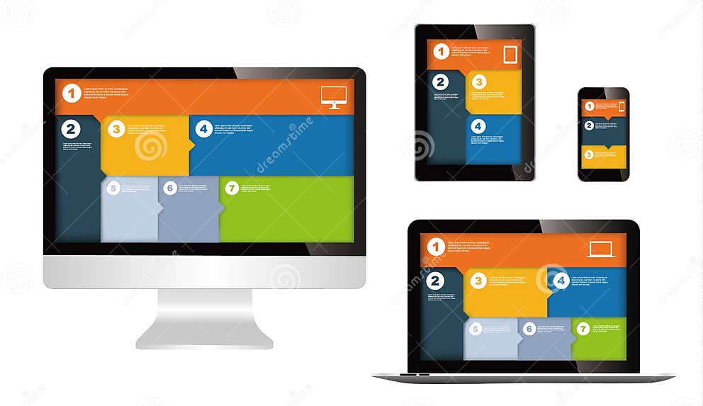 Responsive web design stock vector. Illustration of site - 32410475