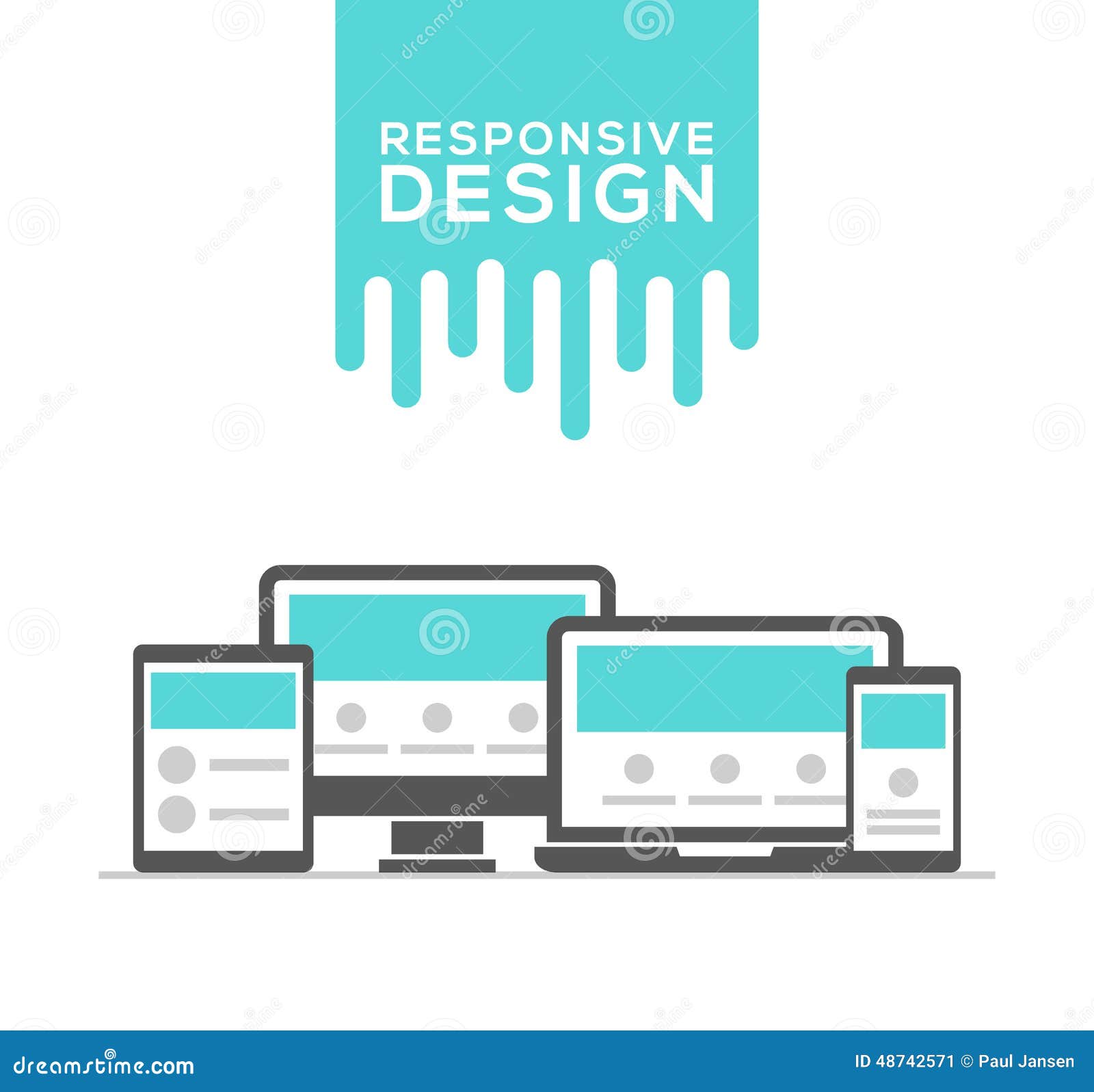 Responsive Web Design in Electronic Devices Stock Vector - Illustration ... Responsive Web Design in Electronic Devices Stock Vector - Illustration ...
