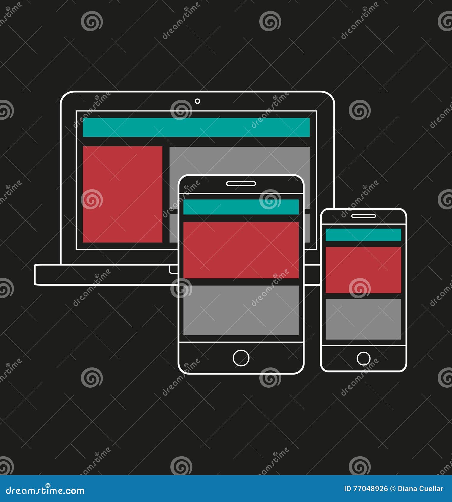 Responsive Web Design Icon 13 Stock Vector - Illustration of network ...