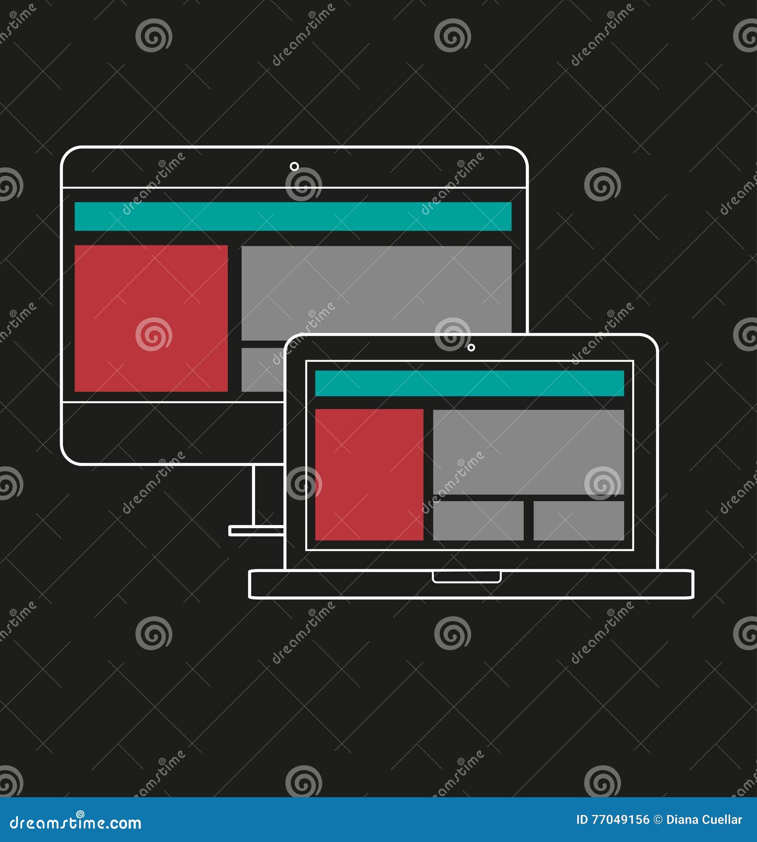 Responsive Web Design Icon 16 Stock Vector - Illustration of sales ...
