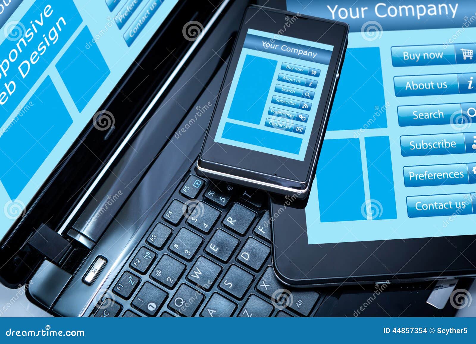 Responsive web design stock photo. Image of modern, mobile - 44857354
